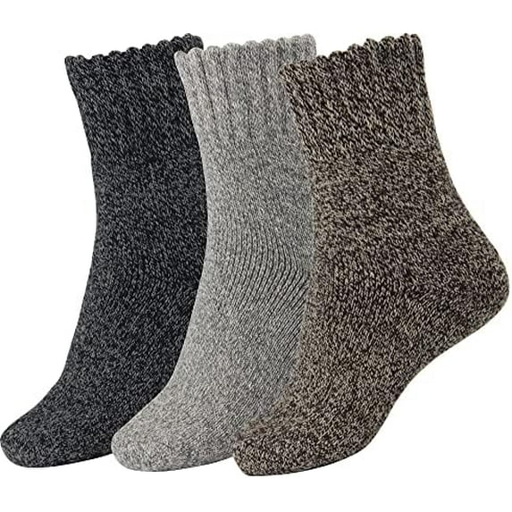 Boot Socks for Women Winter Solid Thick Warm Socks Cozy Crew Socks ...
