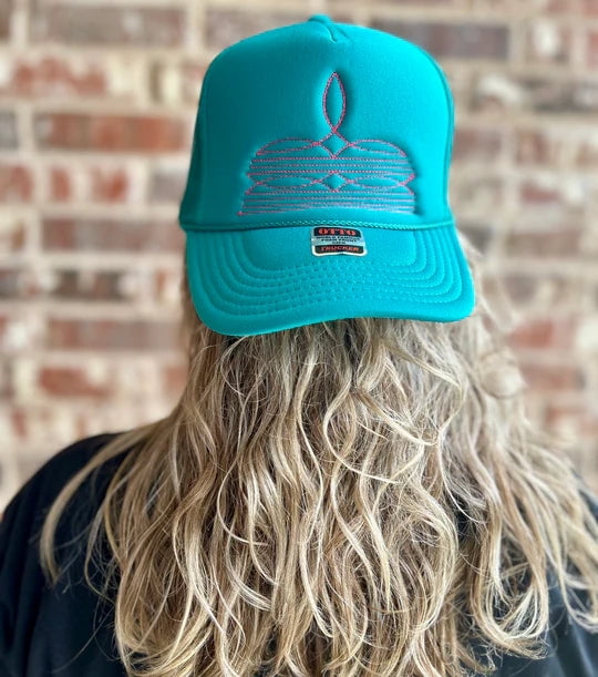 Boot Stitch Embroidered Trucker Hat - Walmart.com