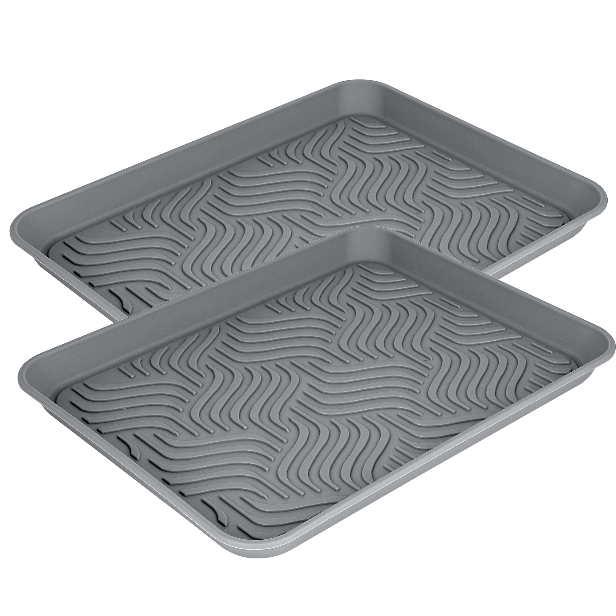 Storex Easy-Clean Grey Indoor/Outdoor Boot Tray, 26.75" x 14" - Walmart.com