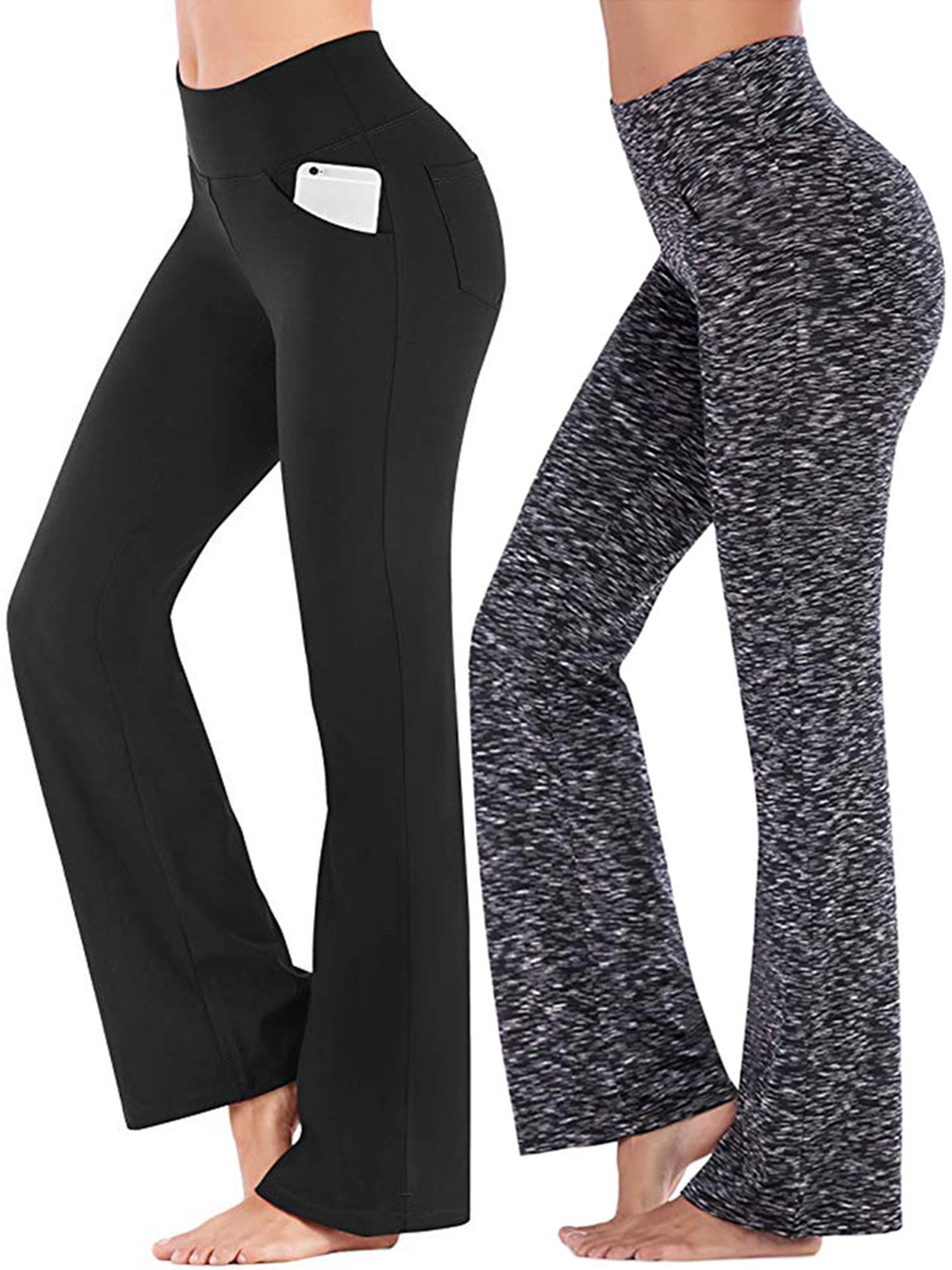Bootcut Yoga Pants for Women with Pockets High Waist Casual Bootleg ...