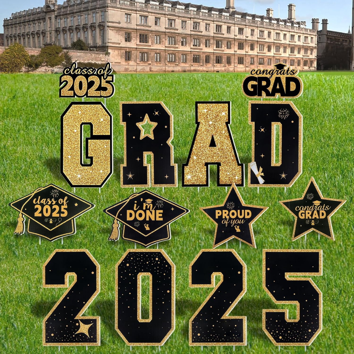 Bootesun 14PCS Graduation Yard Signs Class of 2025, Graduation ...