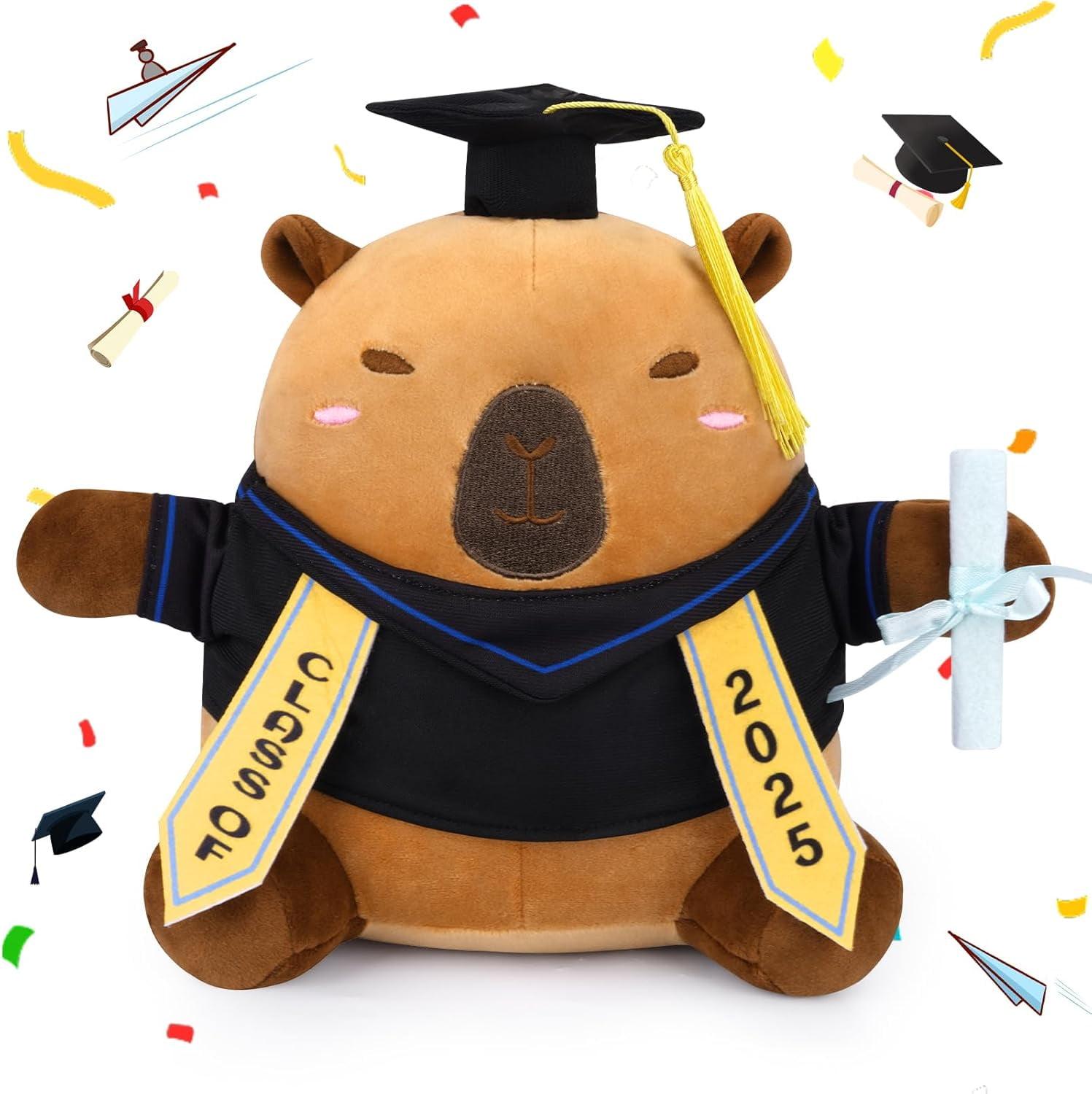 Bootesun 2025 Capybara Graduation Plush Toys, 10" Capybara Stuffed ...