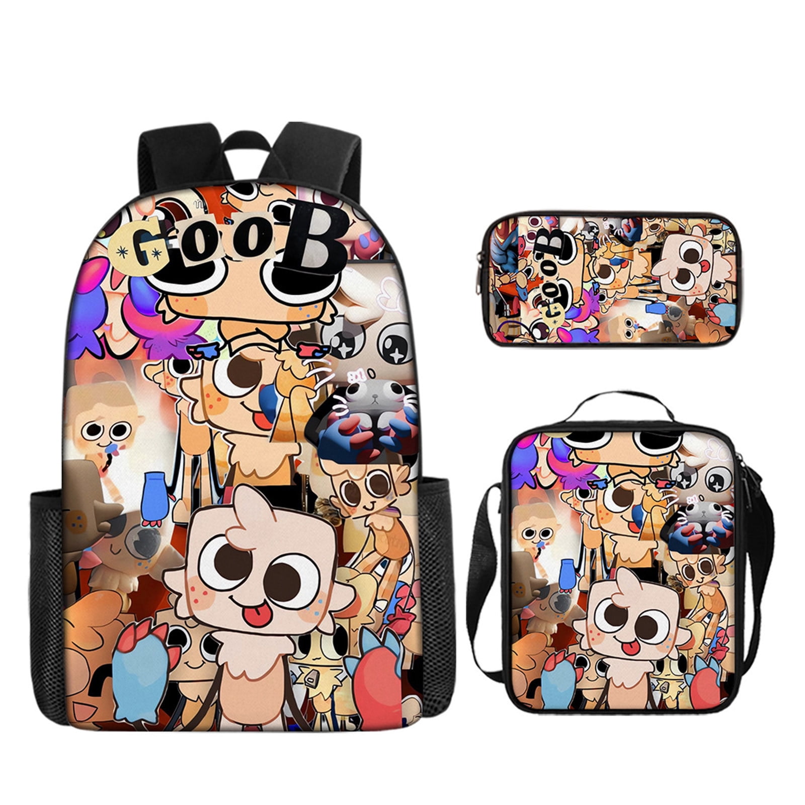Bootesun 3PCS Dandy’s World School Bag, 3D Cartoon Dandy’s World Large ...
