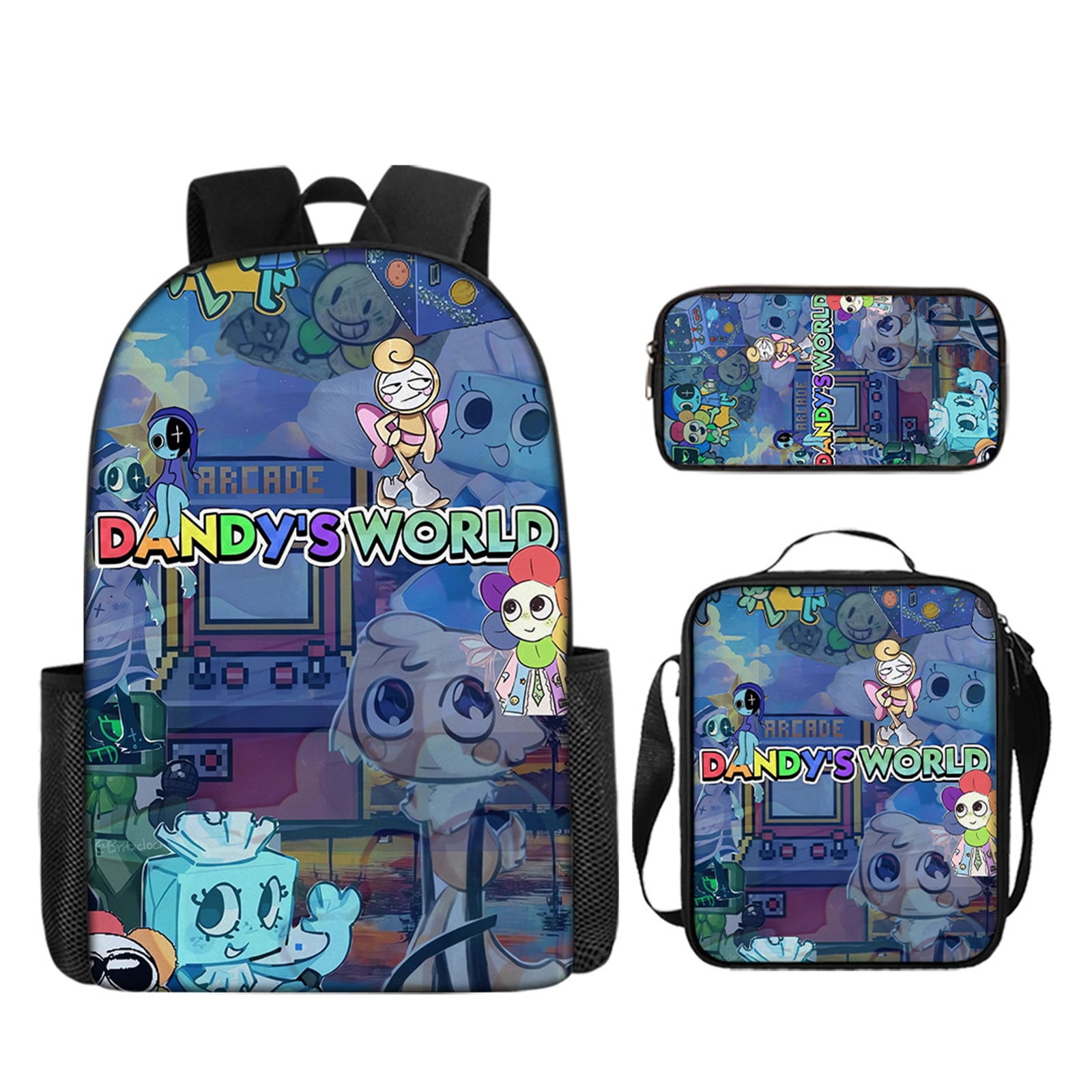 Bootesun 3PCS Dandy’s World School Bag, 3D Cartoon Dandy’s World Large ...
