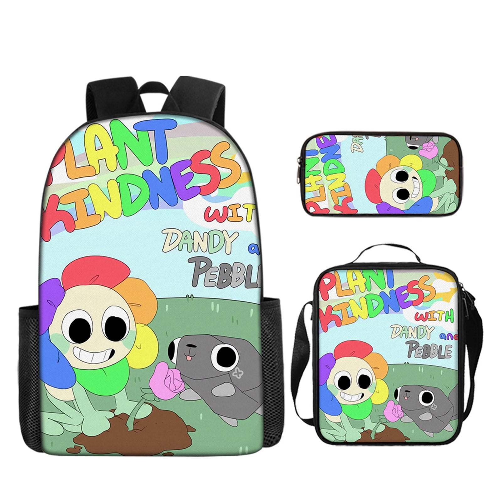 Bootesun 3PCS Dandy’s World School Bag, 3D Cartoon Dandy’s World Large ...