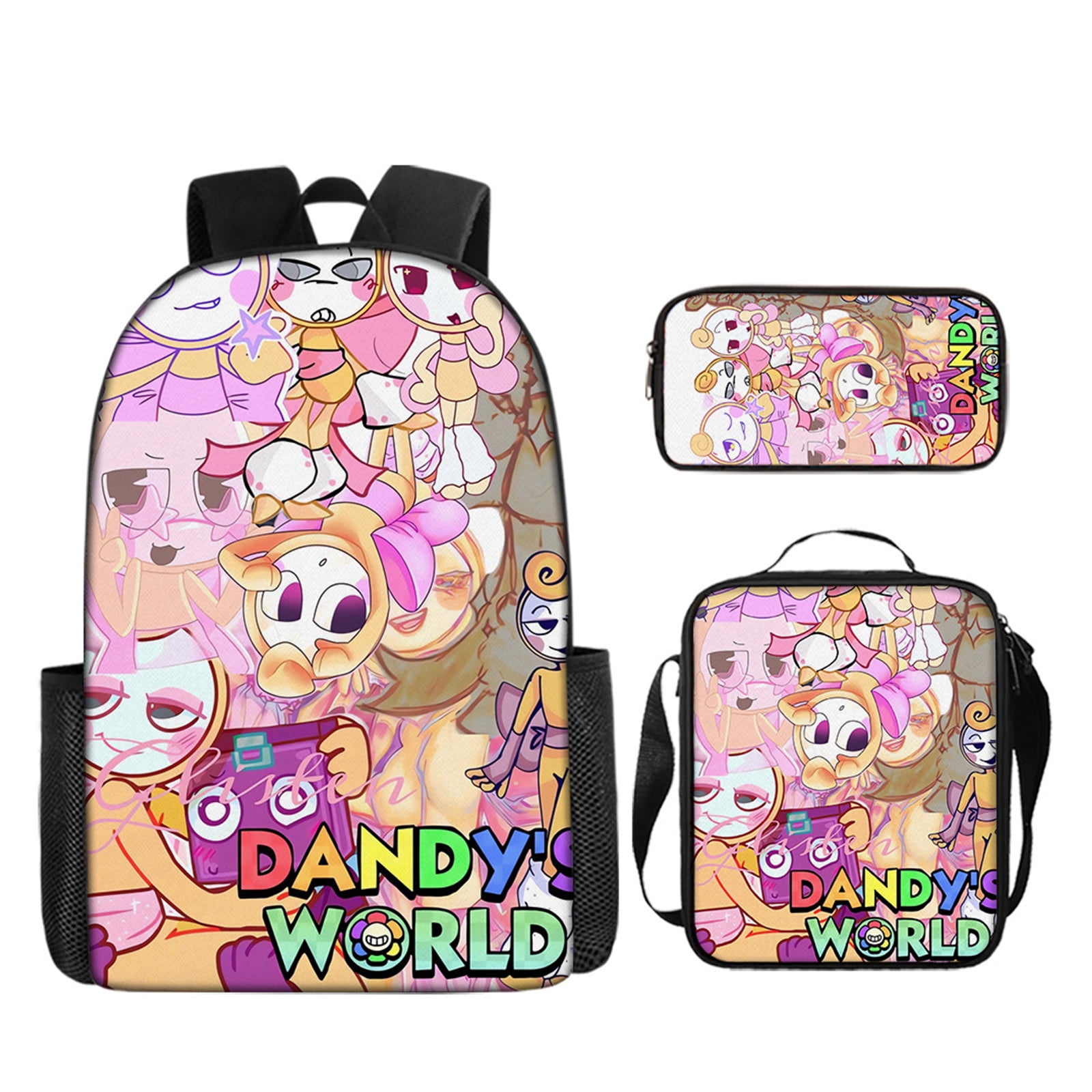 Bootesun 3PCS Dandy’s World School Bag, 3D Cartoon Dandy’s World Large ...