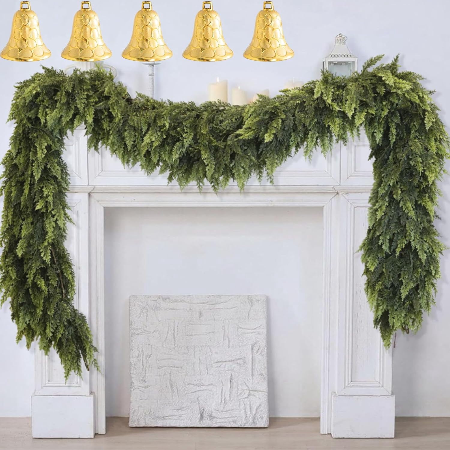 Bootesun 6FT Artificial Cedar Garland – Real Touch Winter Greenery ...