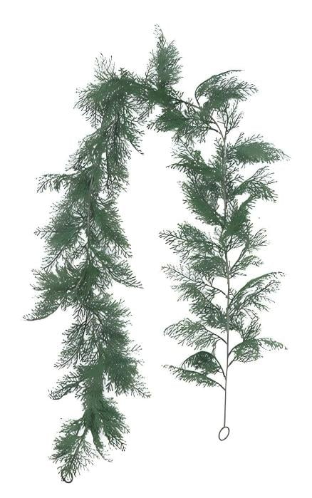 Bootesun 6FT Christmas Cedar Garland, Real Touch Pine Garlands ...