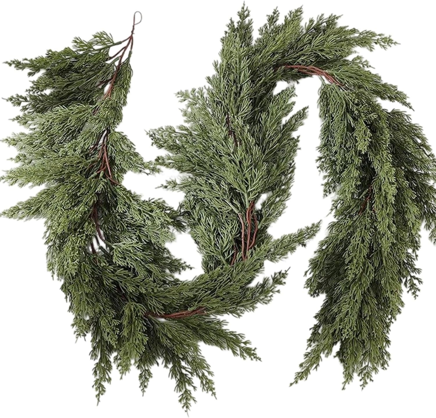 Bootesun 6Ft Artificial Pine Needles Christmas Garland, Fake Pine Cones ...