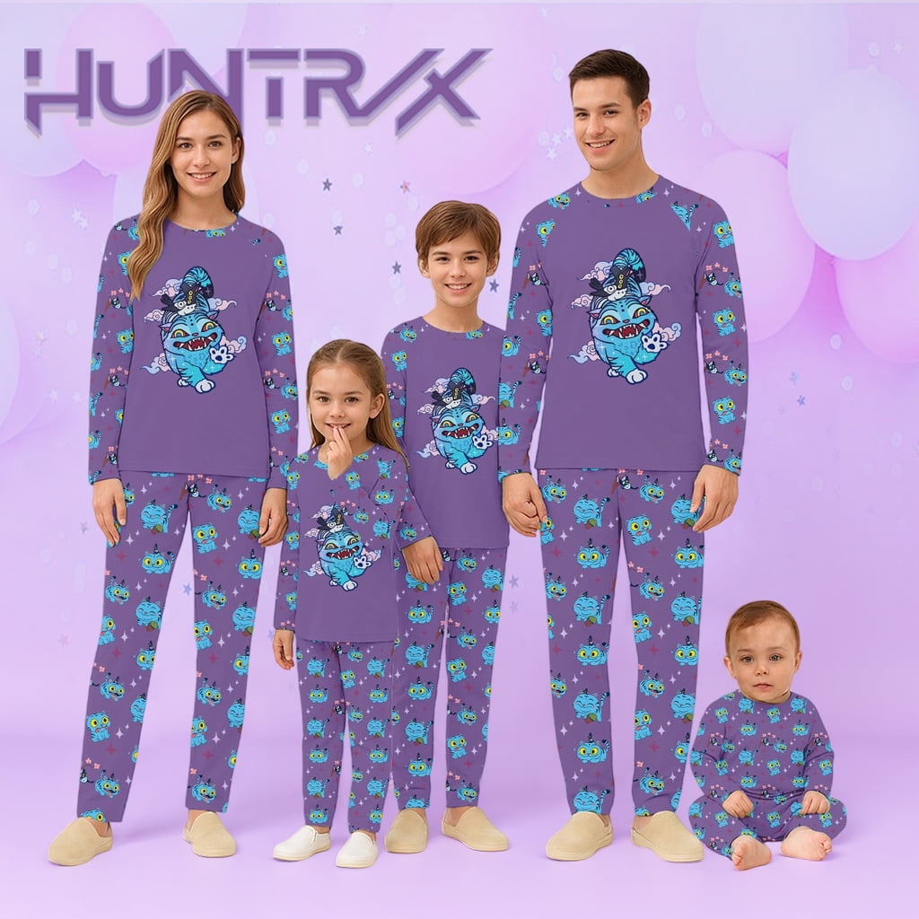 Bootesun Cartoon Holiday Matching Family Christmas Demon Pajamas ...