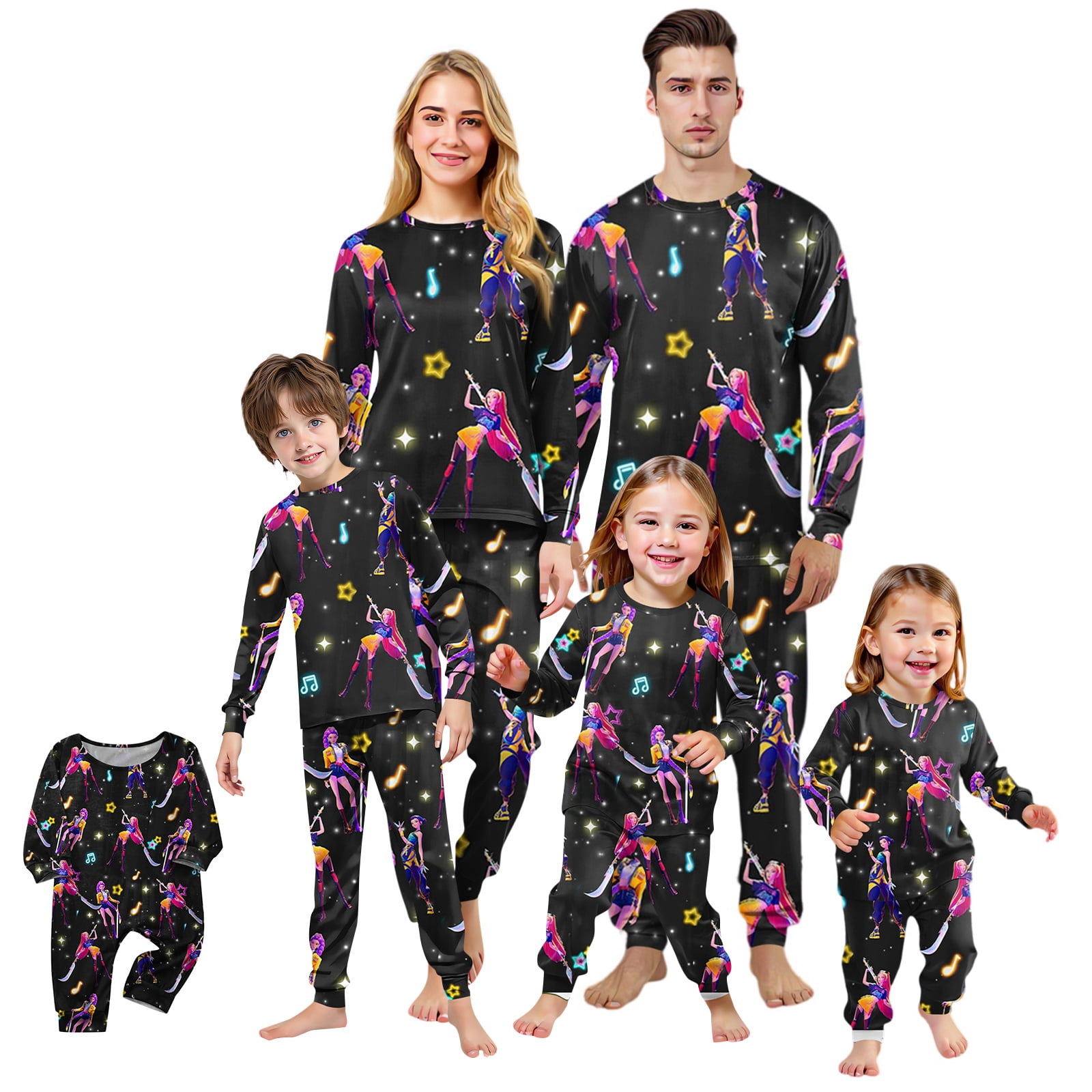 Bootesun Christmas Demon Pajamas for Family, Fun Cartoon Pattern Pajama ...