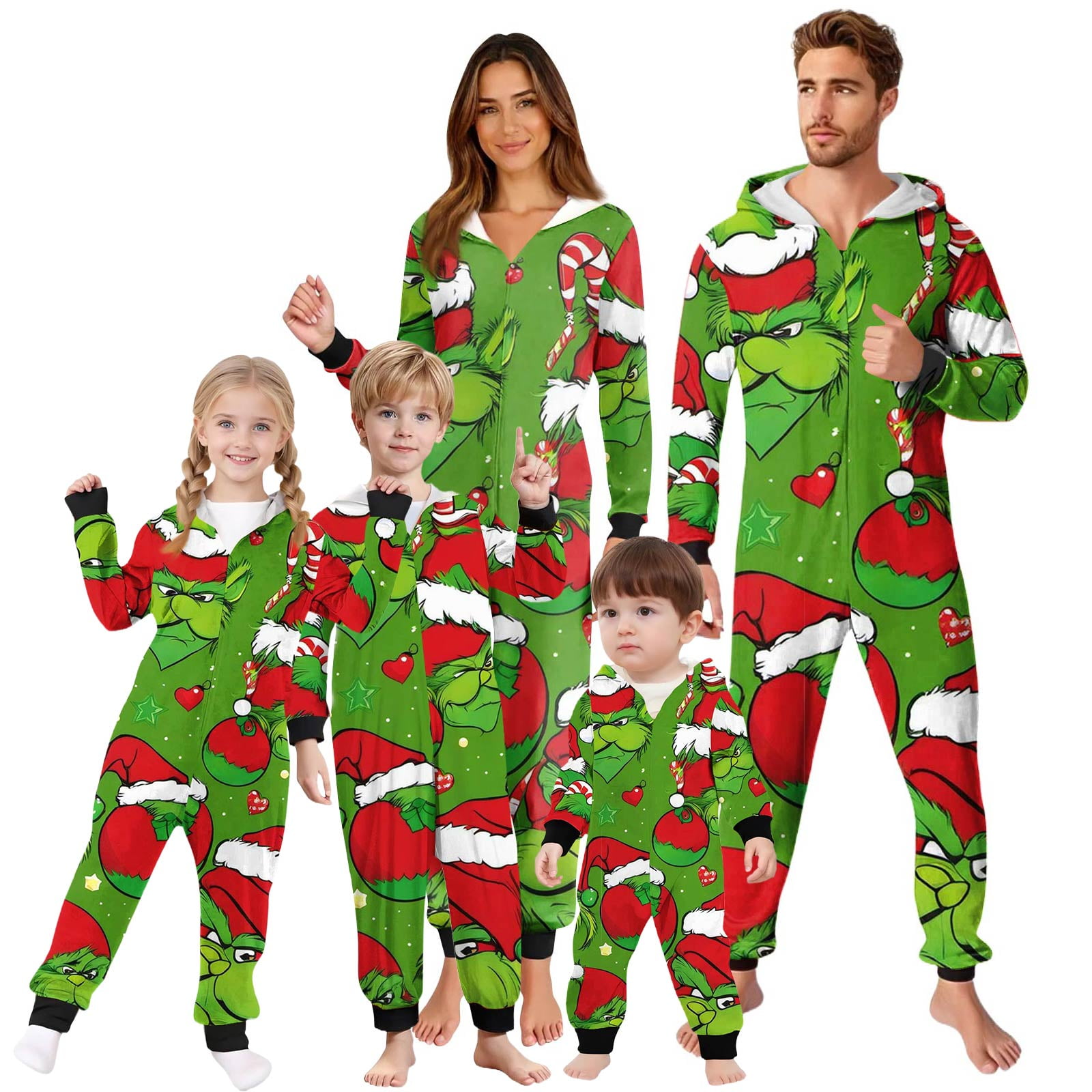 Bootesun Christmas Green Elf Family Matching Pajamas, Cozy Green Elf ...
