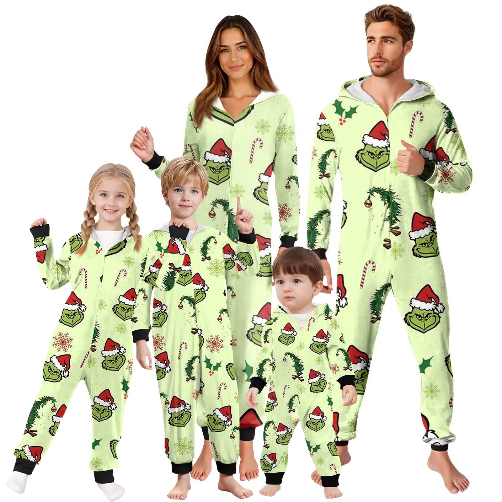 Bootesun Christmas Green Elf Pajama Sets for Families, Matching Pajamas ...