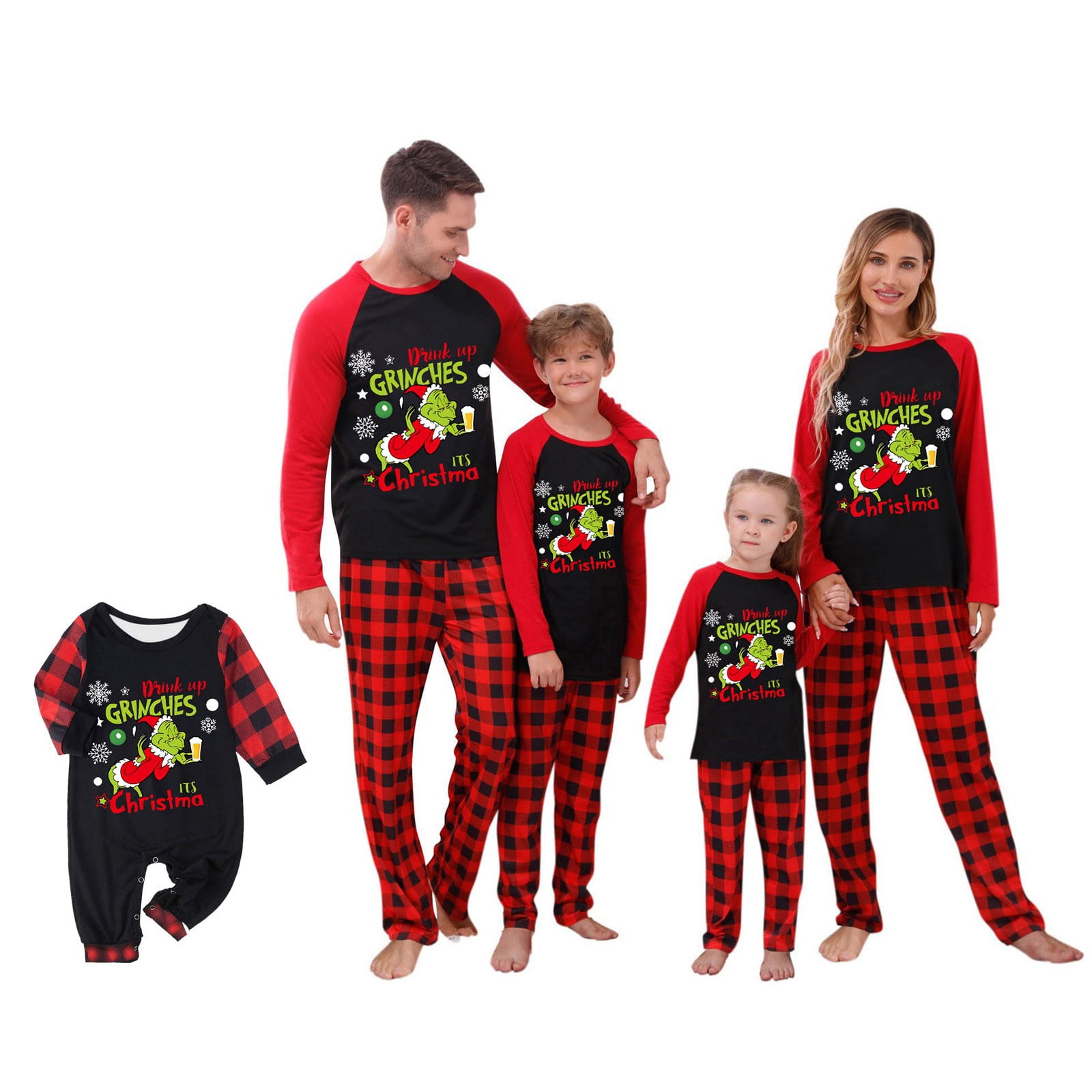 Bootesun Cozy Christmas Green Elf Pajamas for Families, Matching Pajama ...