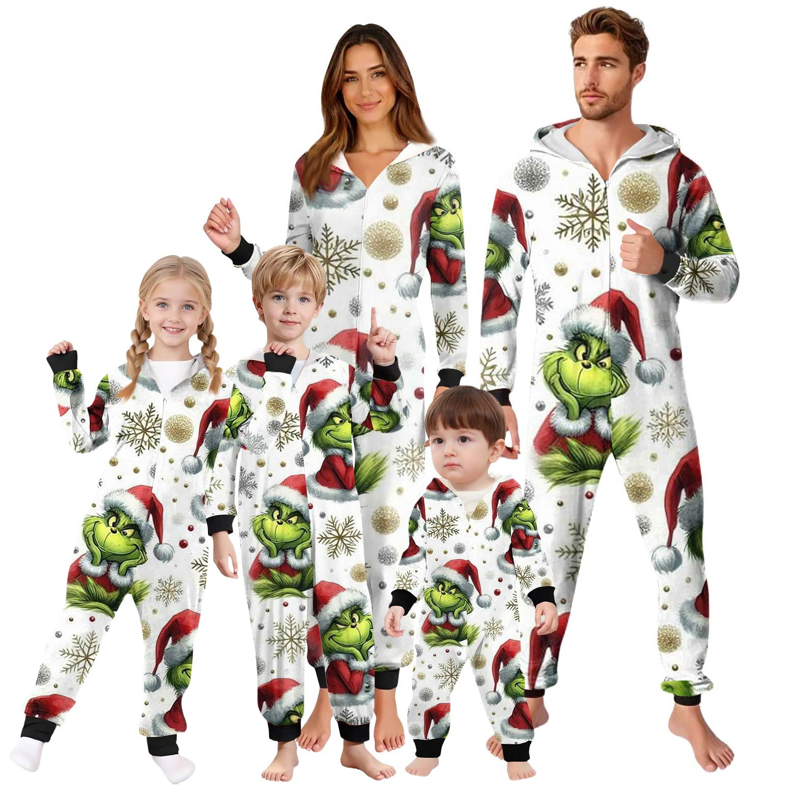 Bootesun Cozy Christmas Griinch Pajama Sets for Families, Matching ...