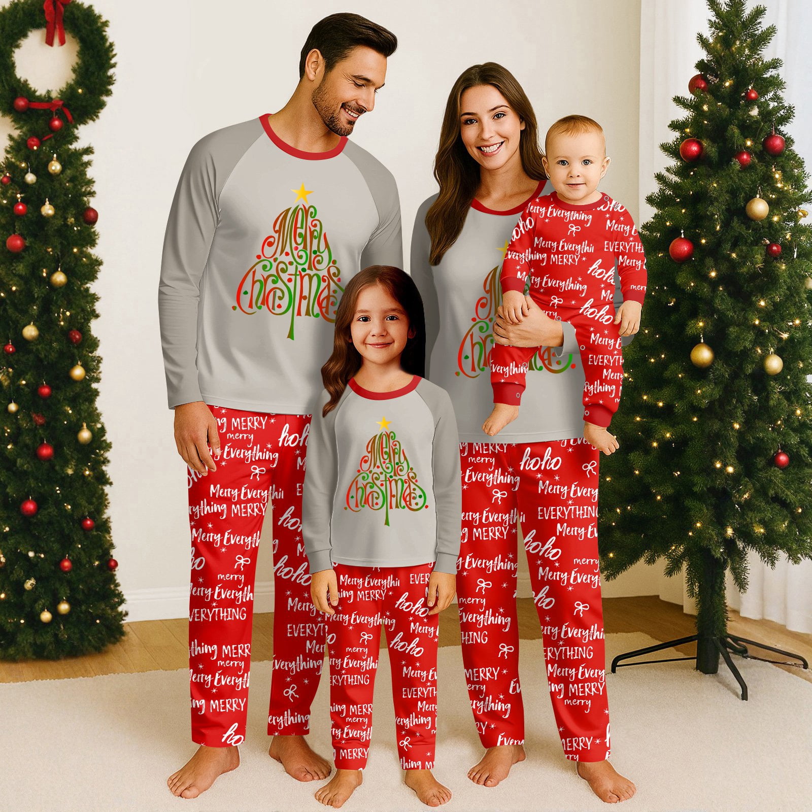 Bootesun Cozy Griinch Christmas Pajamas for Families, Matching Pajamas ...