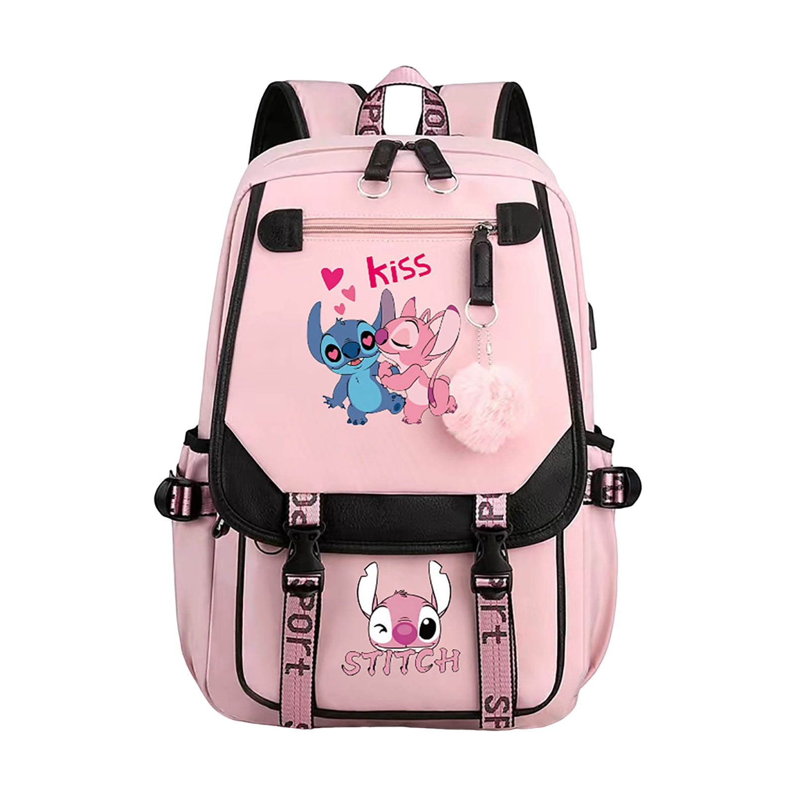 Bootesun Cute Funny Stitch School Bag, Stitch 3D Large Capacity Laptop ...