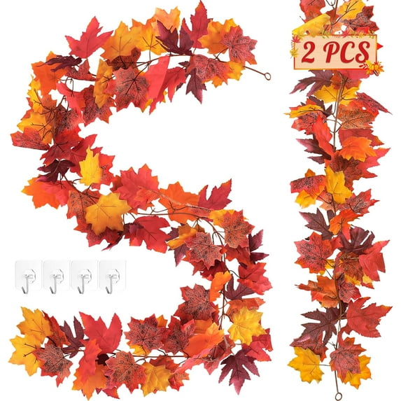 Bootesun Fall Garland Decorations, 2 Pack Fall Garland for Mantle, Fall ...