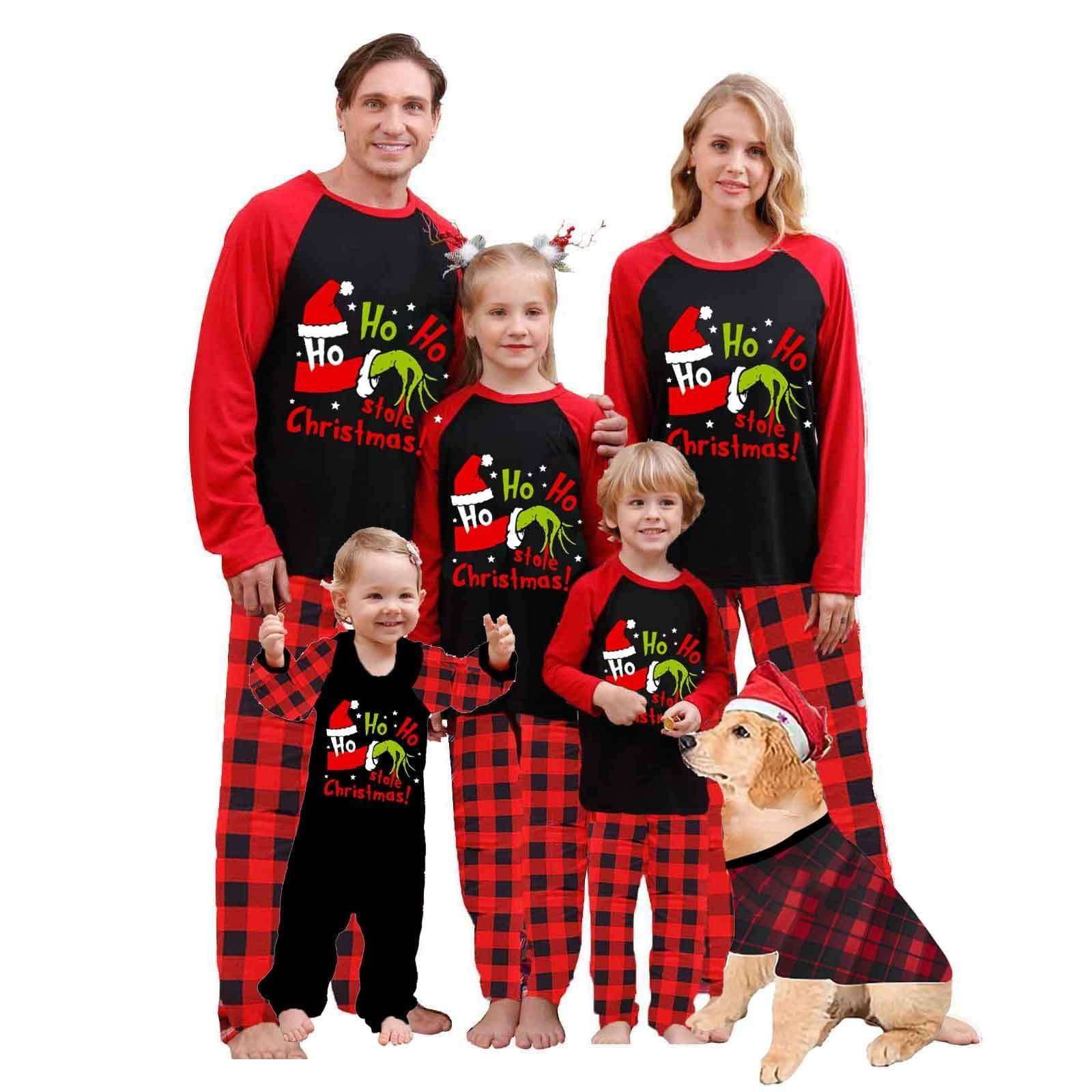 Bootesun Family Christmas Green Elf Pajamas Matching Sets, Matching ...