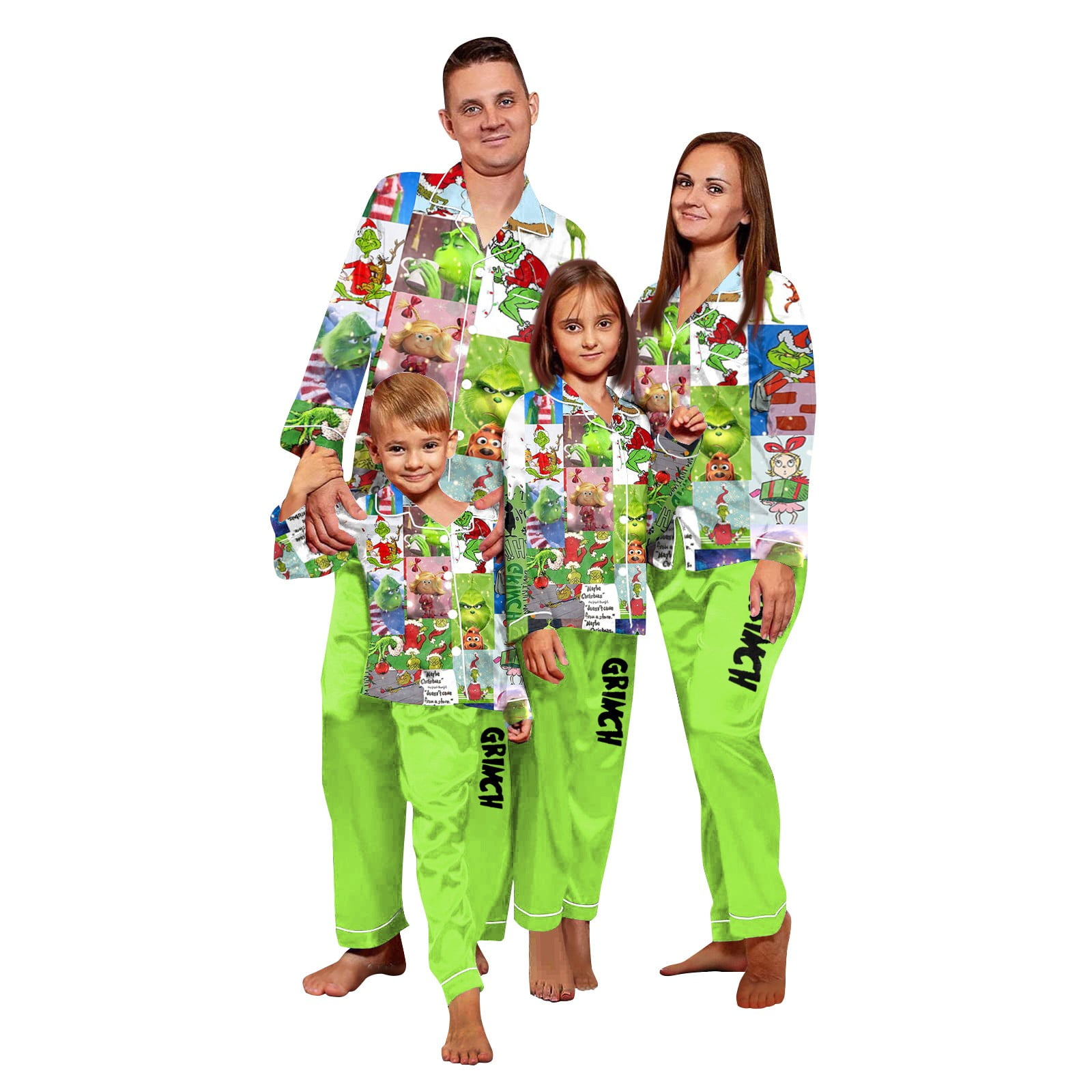 Bootesun Family Christmas Pajamas, Matching Green Elf Onesie Pajamas ...