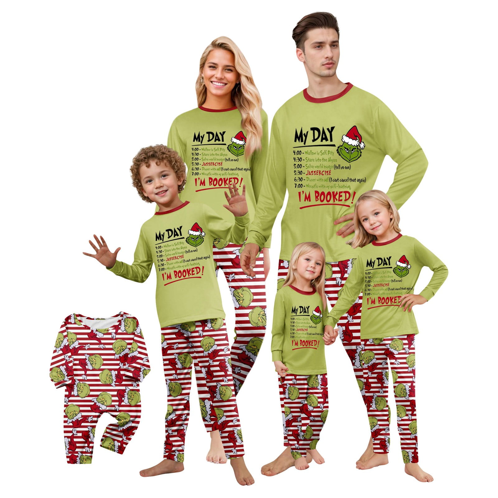 Bootesun Family Green Elf Matching Christmas Pajamas, Comfortable ...