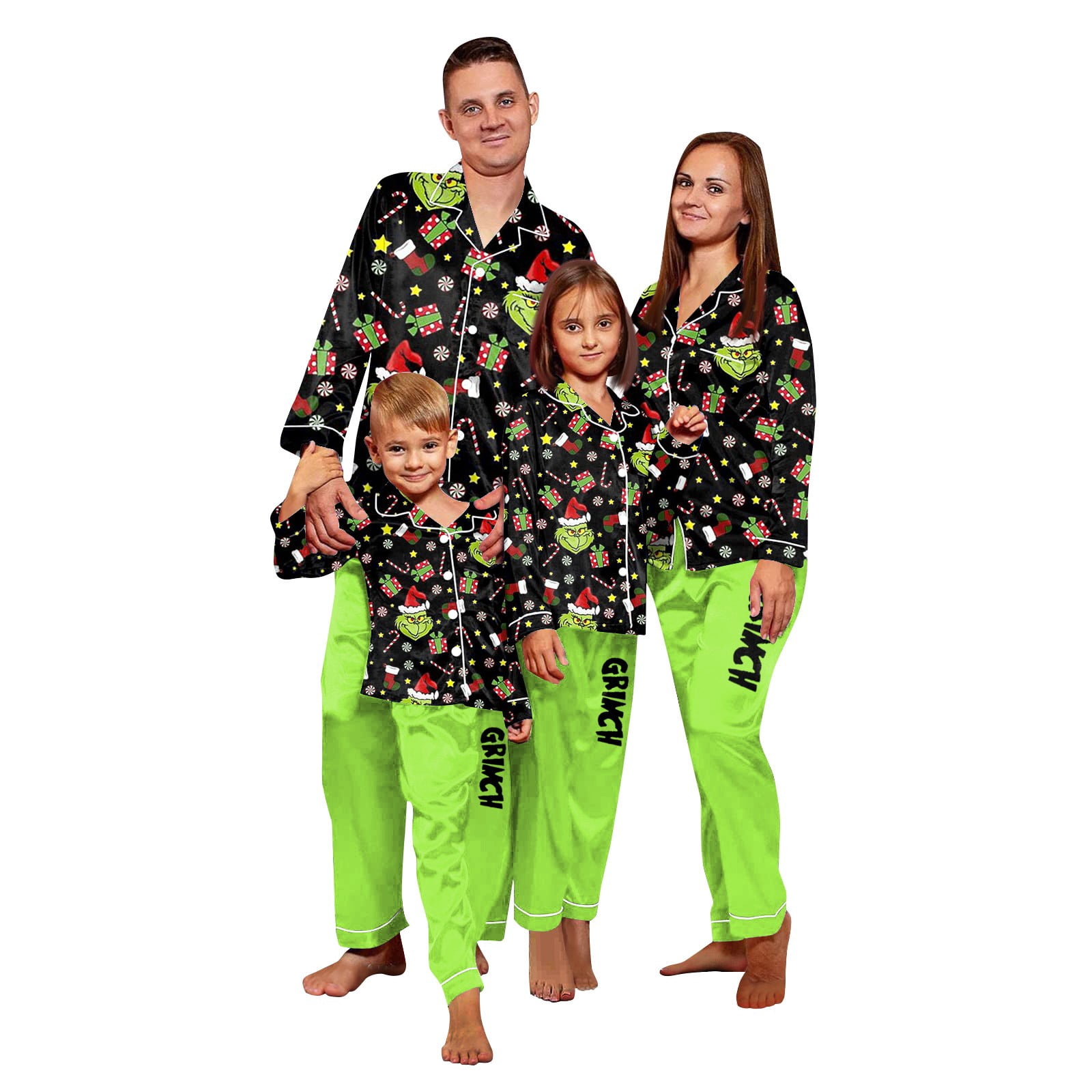 Bootesun Family Matching Christmas Green Elf Pajamas, Green Elf Onesie ...
