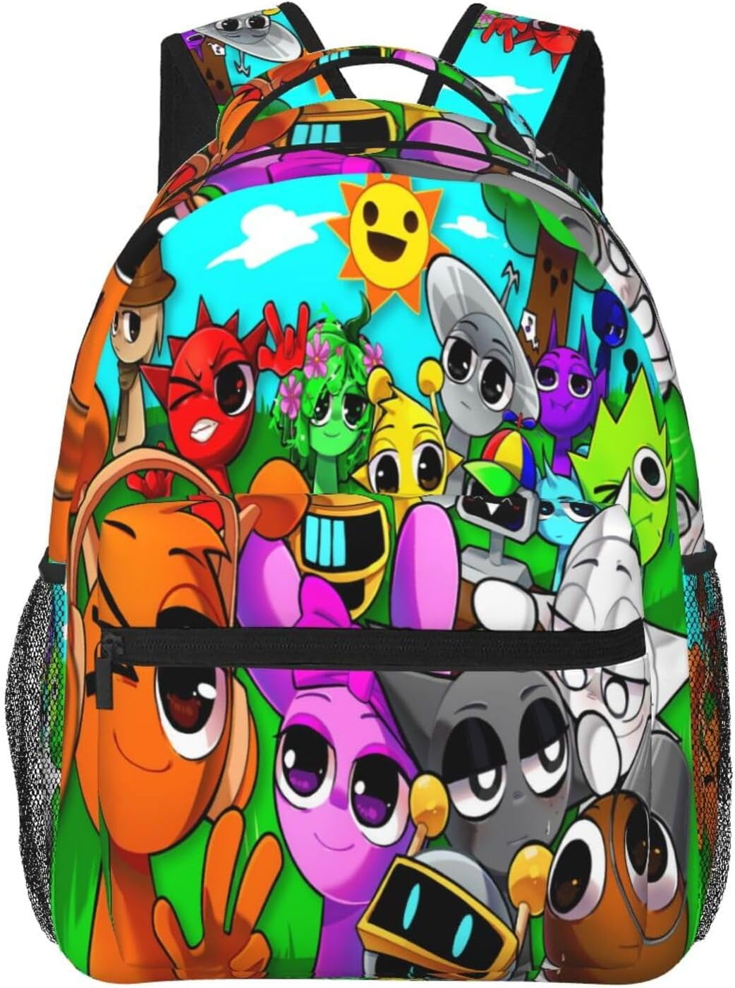 Bootesun Funny Sprunki School Bag, Large Capacity Sprunki Print School ...