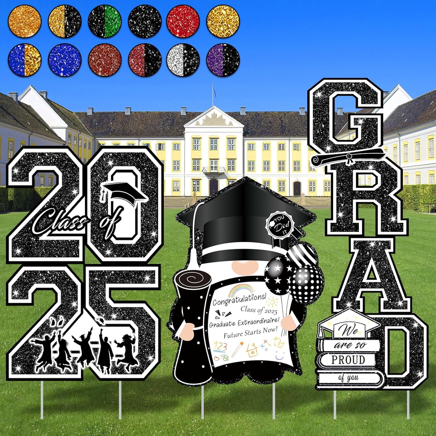 Bootesun Graduation Decorations 2025 Yard Sign, Black Waterproof ...