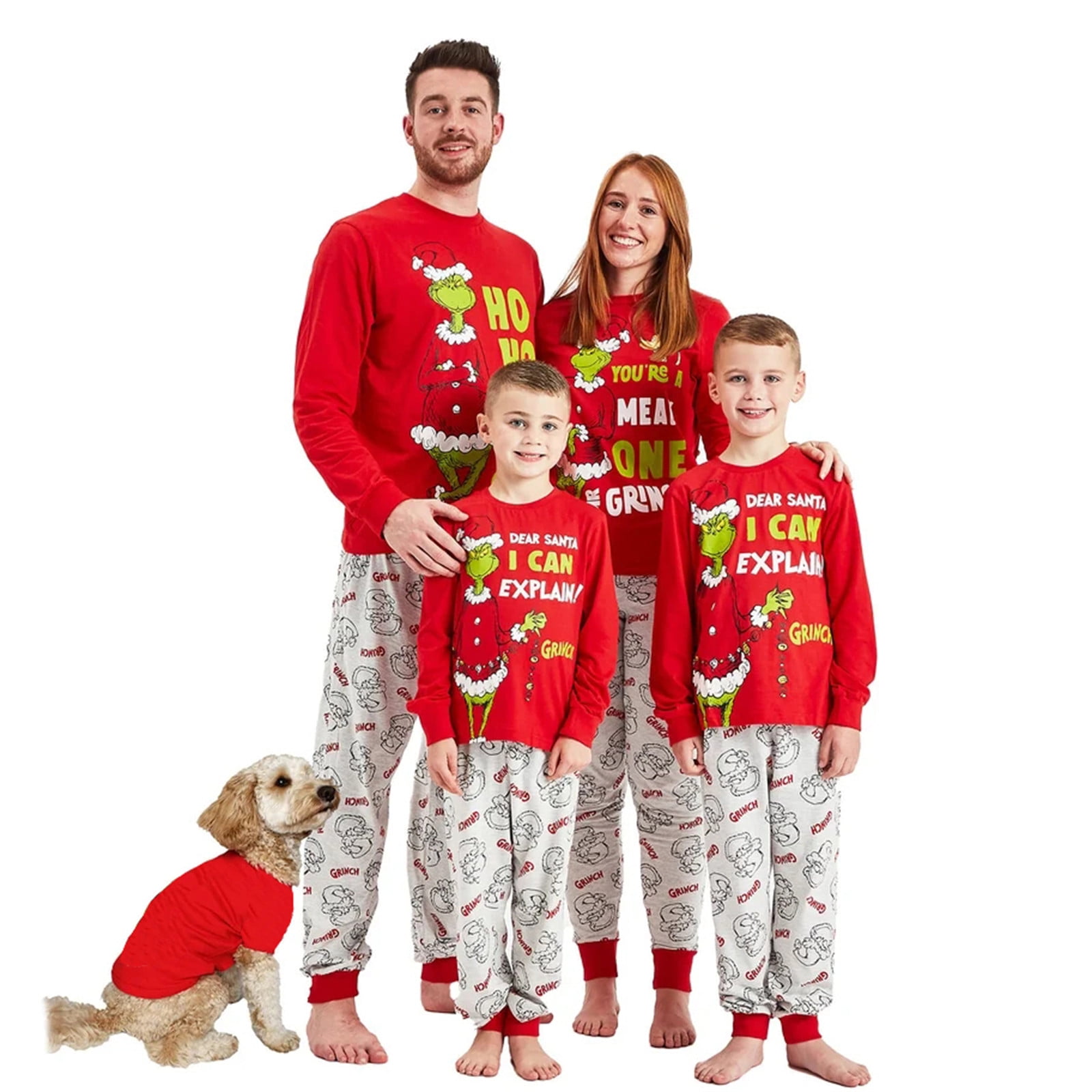 Bootesun Green Elf Christmas Print Cute Family Set Pajamas, Family ...