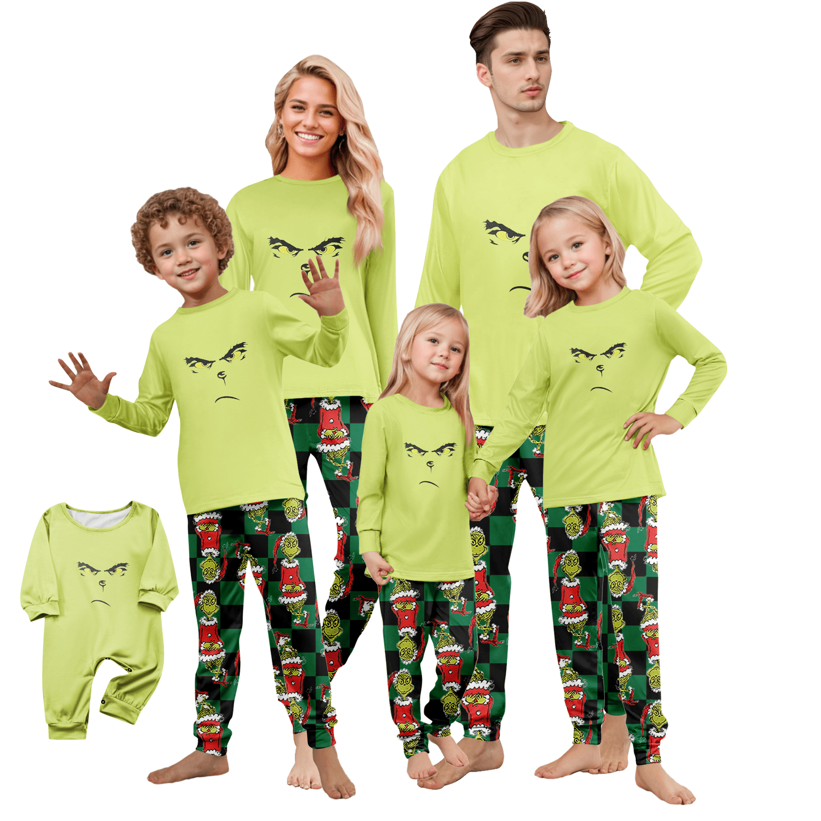 Bootesun Holiday Griinch Pajamas for Families, Matching Christmas ...