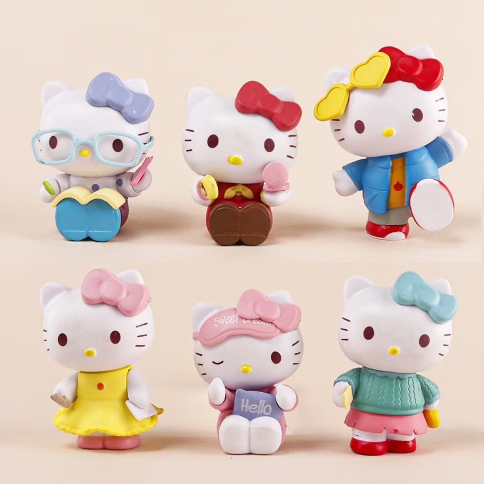 Bootesun Kawaii Random Hello Kitty Action Figures Blind Box, 3 ...