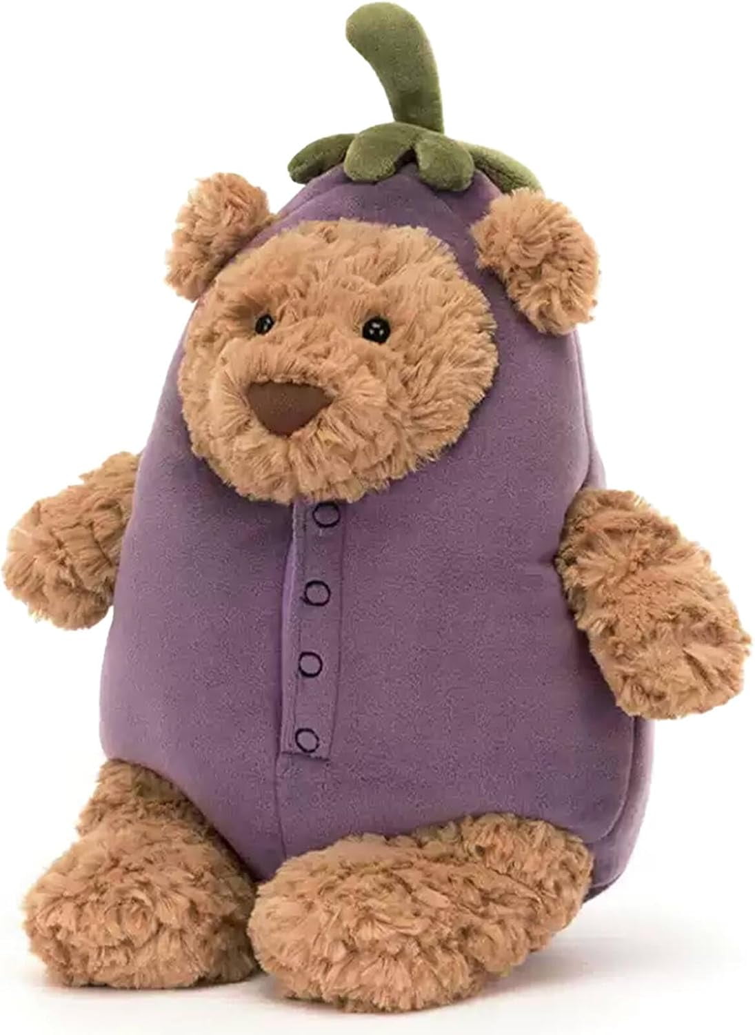 Bootesun Kawaii Teddy Bear Stuffed Animals Wear Eggplant Clothes Plush ...