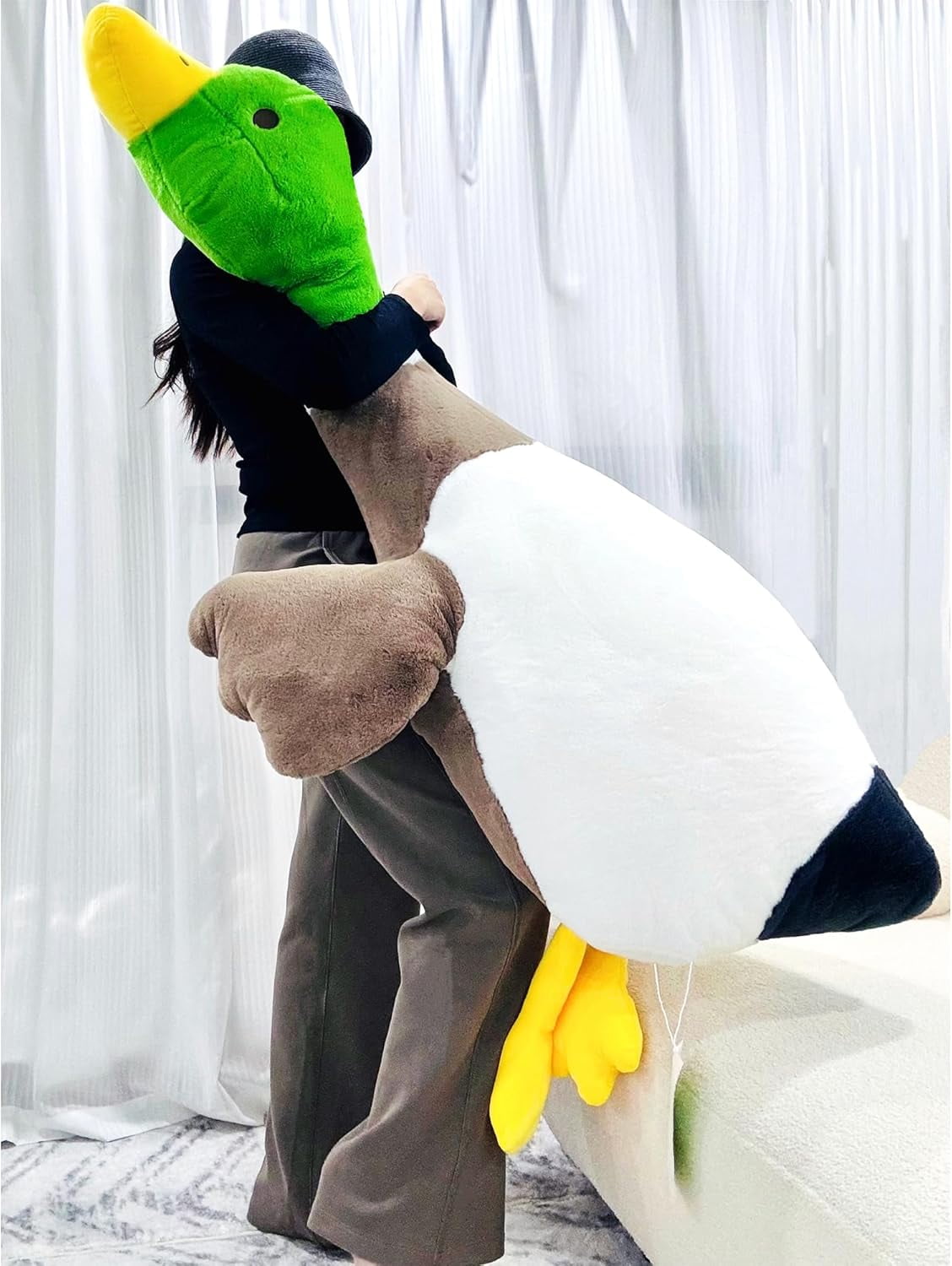 Bootesun Mallard Duck Plush,Mallard Duck Stuffed Animals, Soft Furry ...