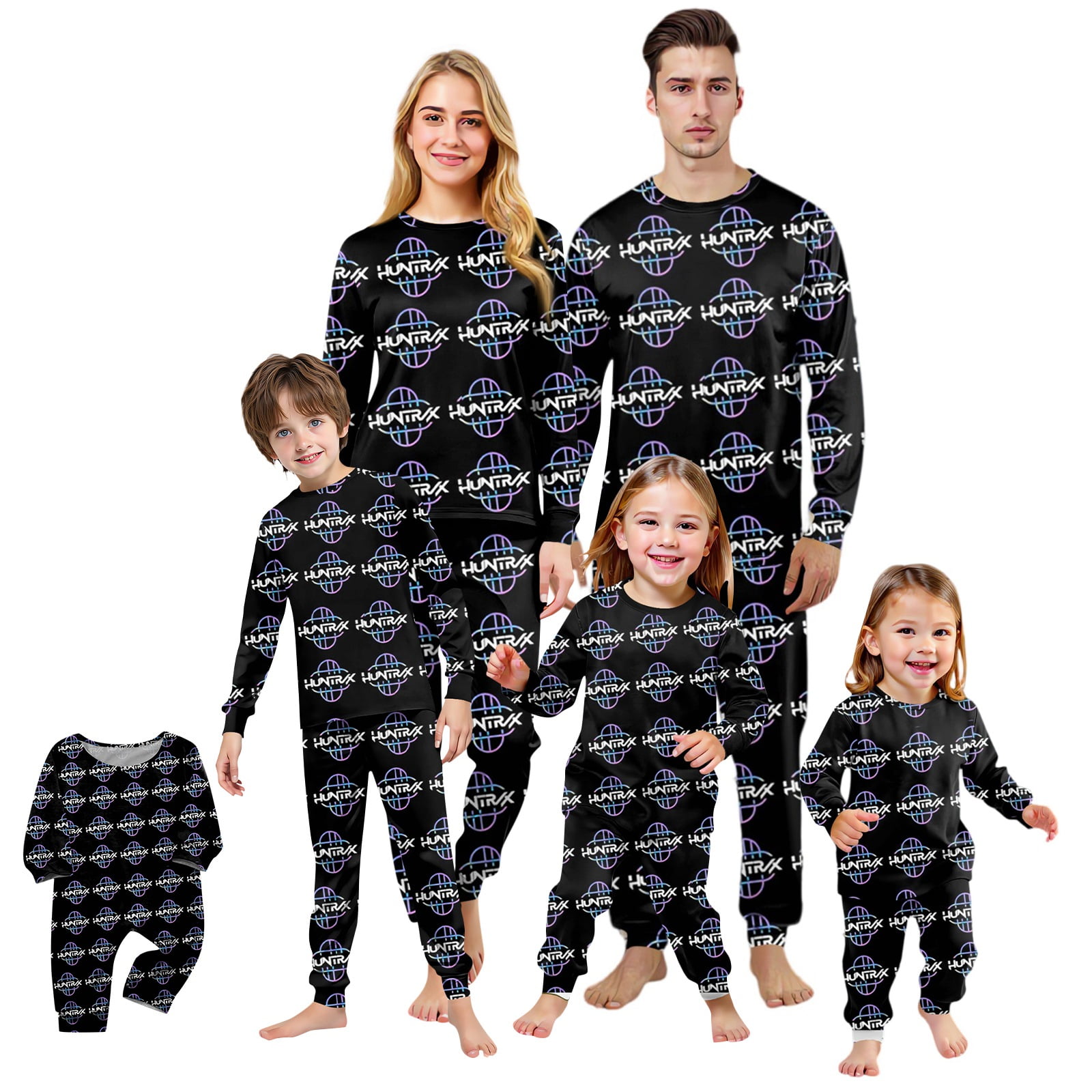 Bootesun Matching Christmas Demon Pajamas for Family, Festive Cartoon ...