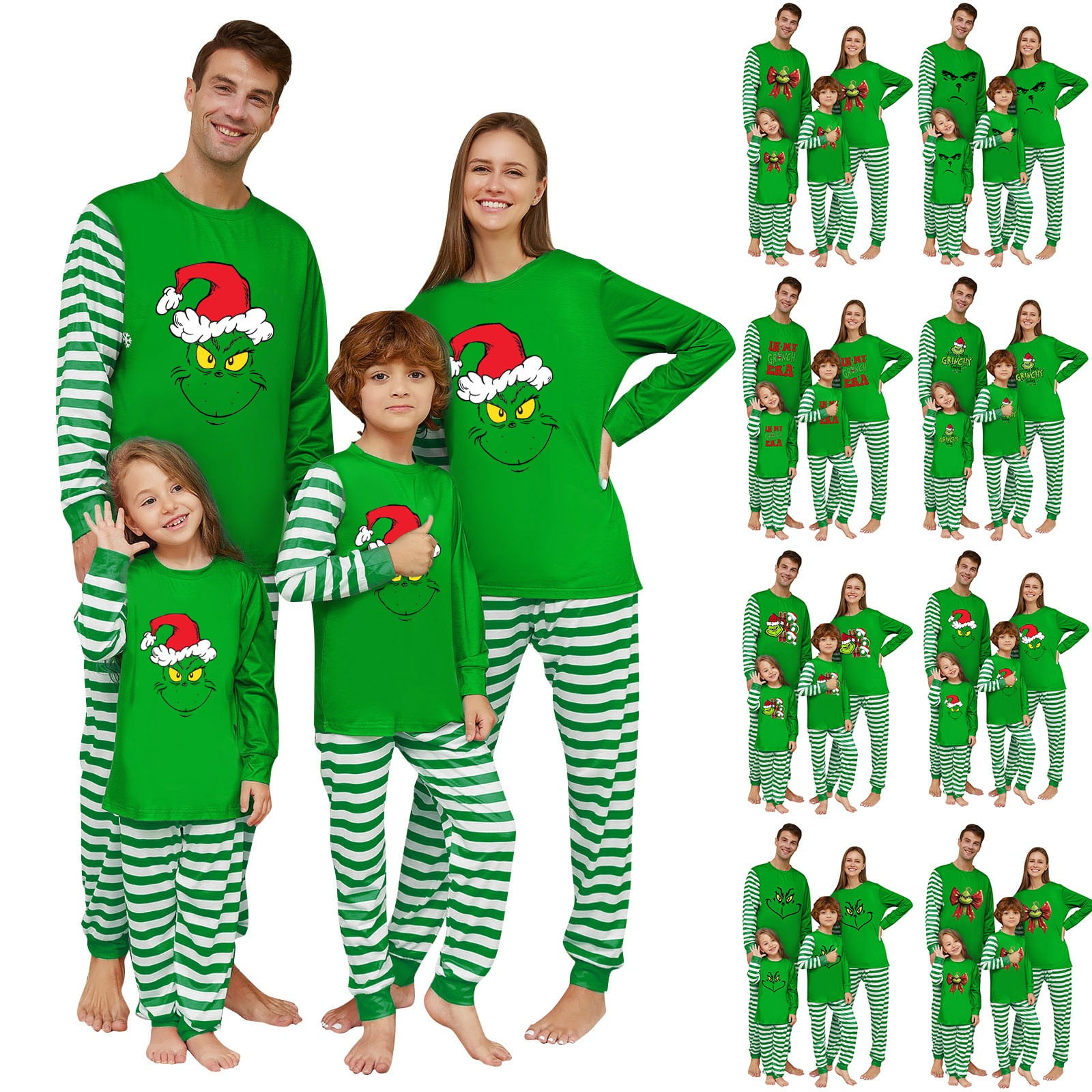 Bootesun Merry Christmas Green Elf Pajamas, Family Christmas Pajamas ...