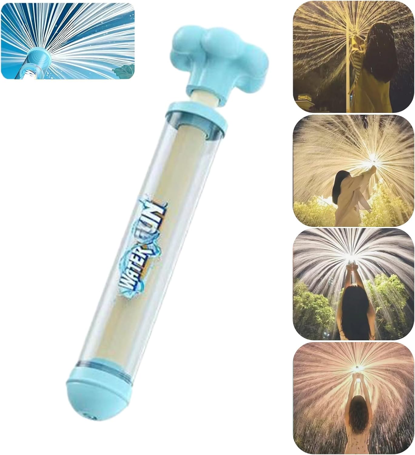 Bootesun Pusher Type Fun Fireworks Water Jet Spray Toy, 2025 Upgraded ...