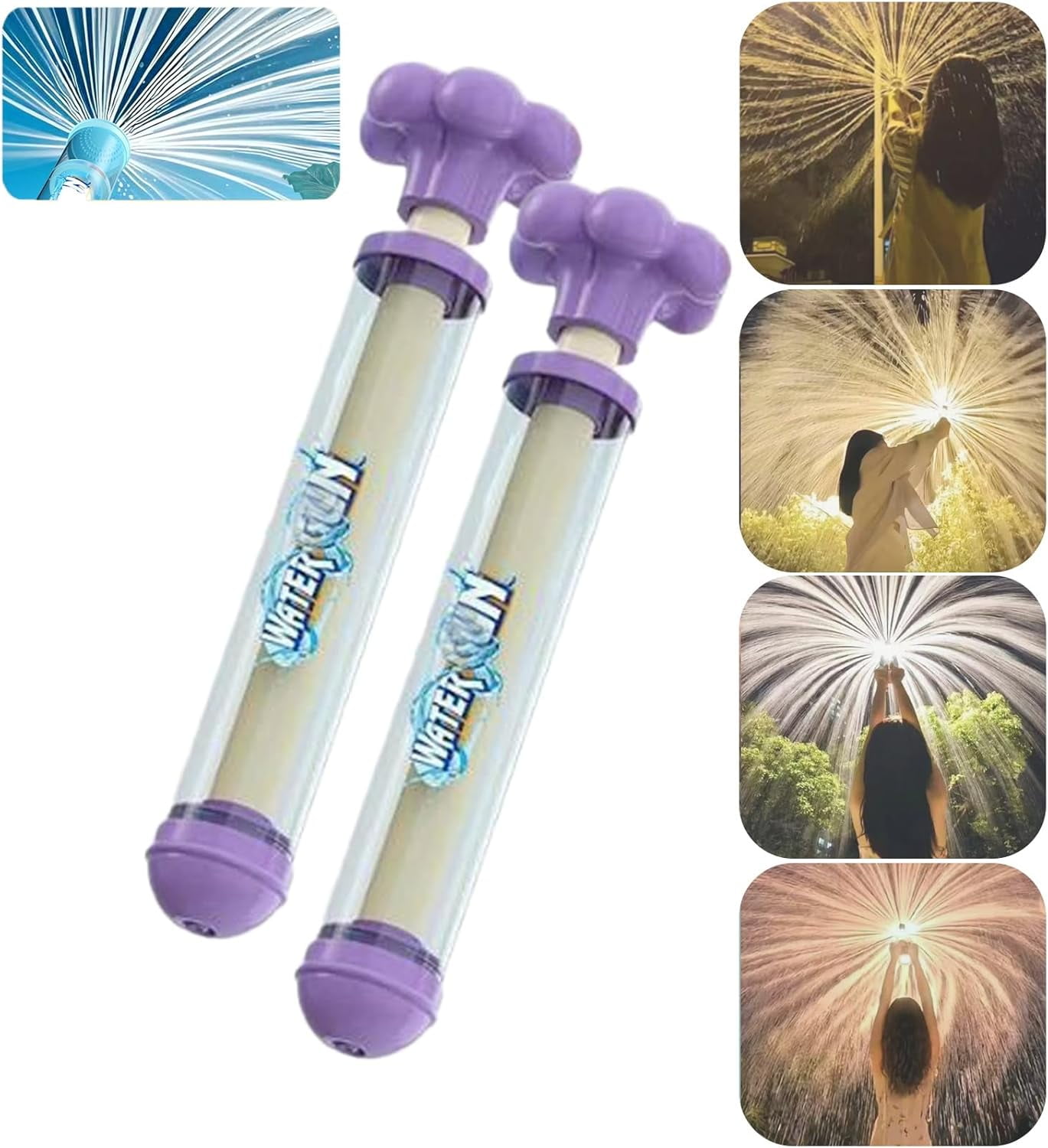 Bootesun Pusher Type Fun Fireworks Water Jet Spray Toy, 2025 Upgraded ...