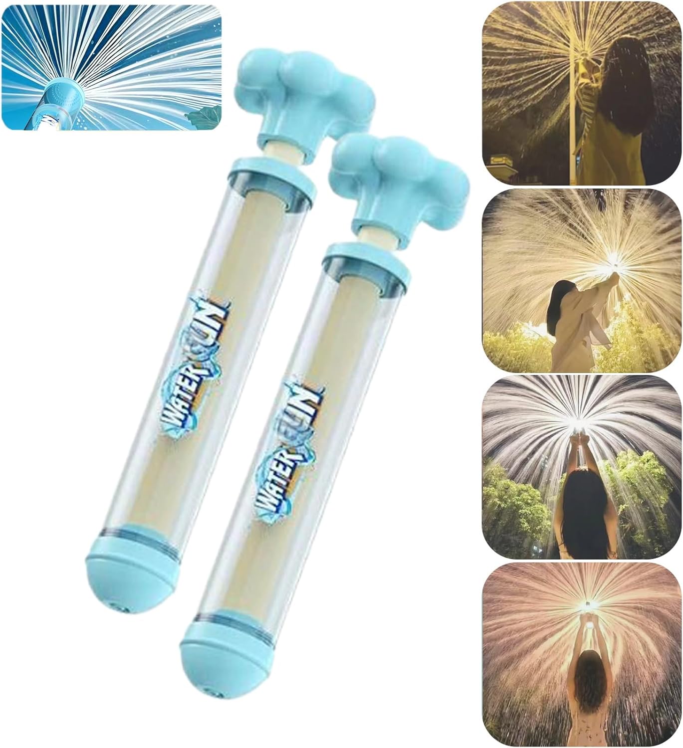 Bootesun Pusher Type Fun Fireworks Water Jet Spray Toy, 2025 Upgraded ...