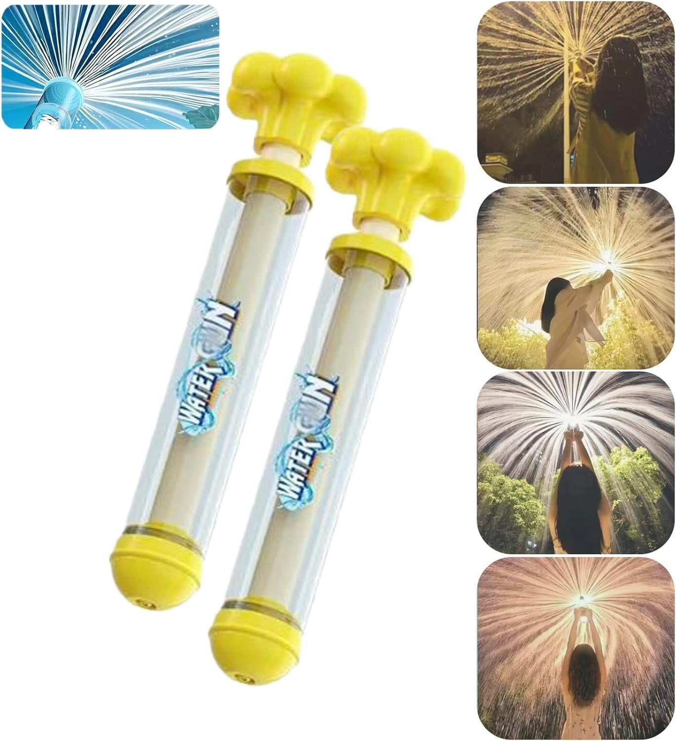Bootesun Pusher Type Fun Fireworks Water Jet Spray Toy, 2025 Upgraded ...