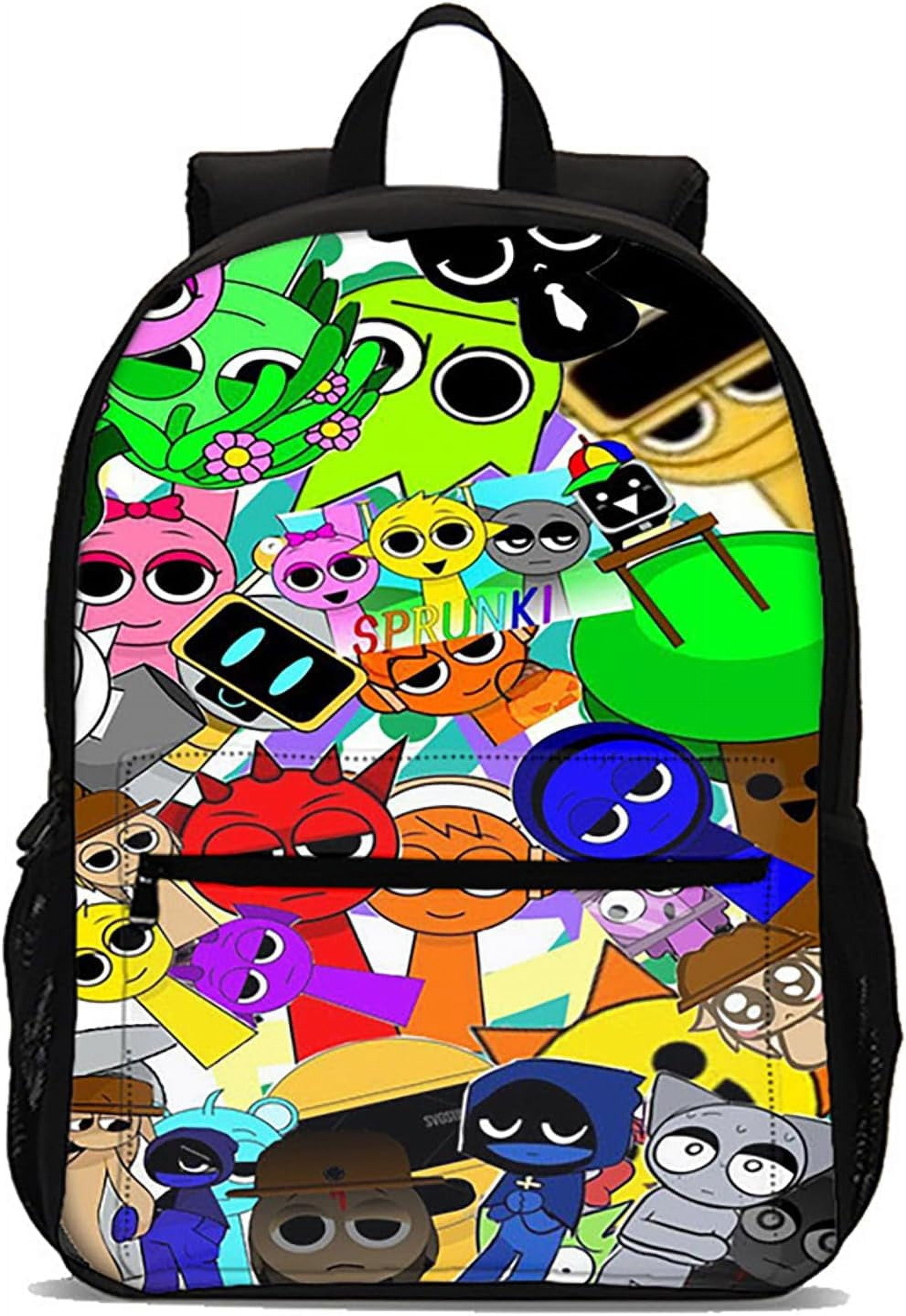 Bootesun Sprunki Schoolbag, Soft 3D Cartoon Game Large Capacity Laptop ...