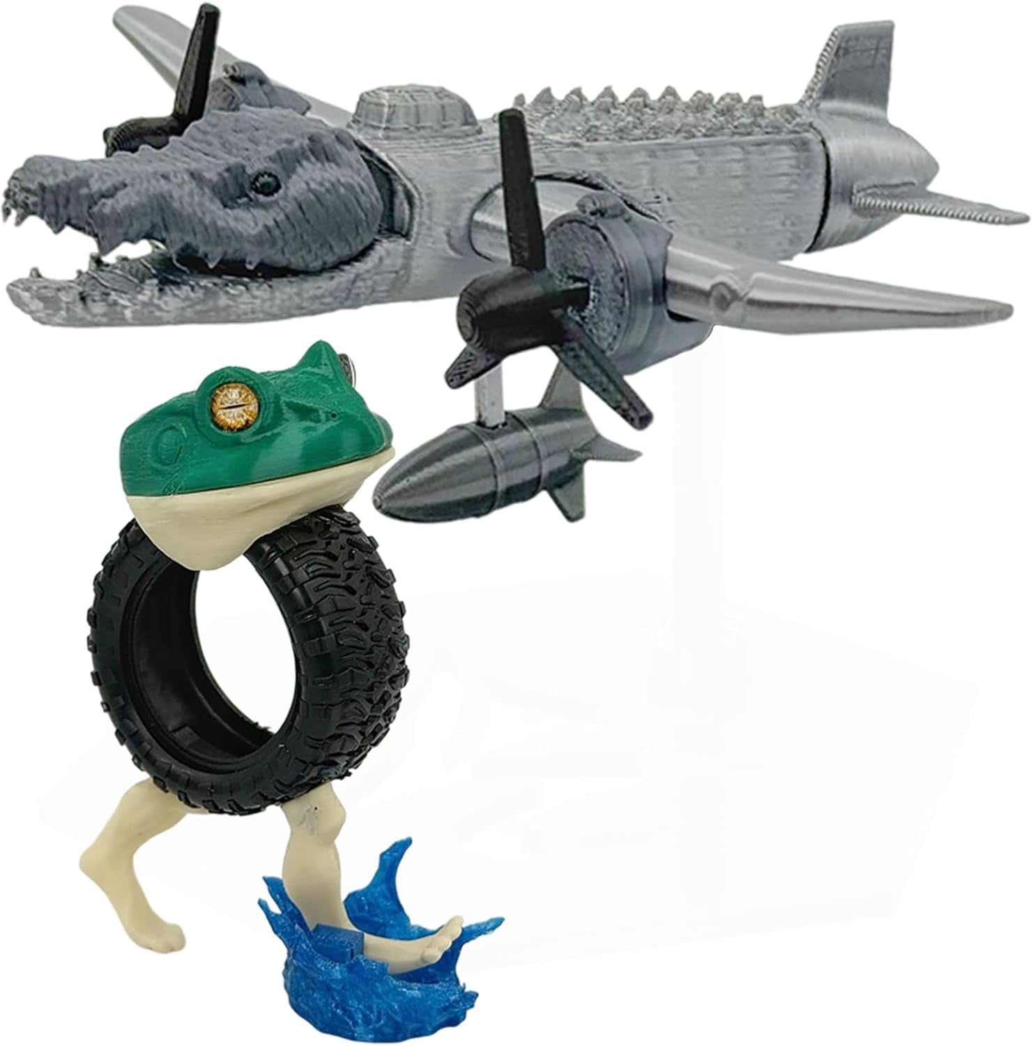 Bootesun Tralalero Tralala Desk Decorations, Brainrot Shark Meme Figure ...