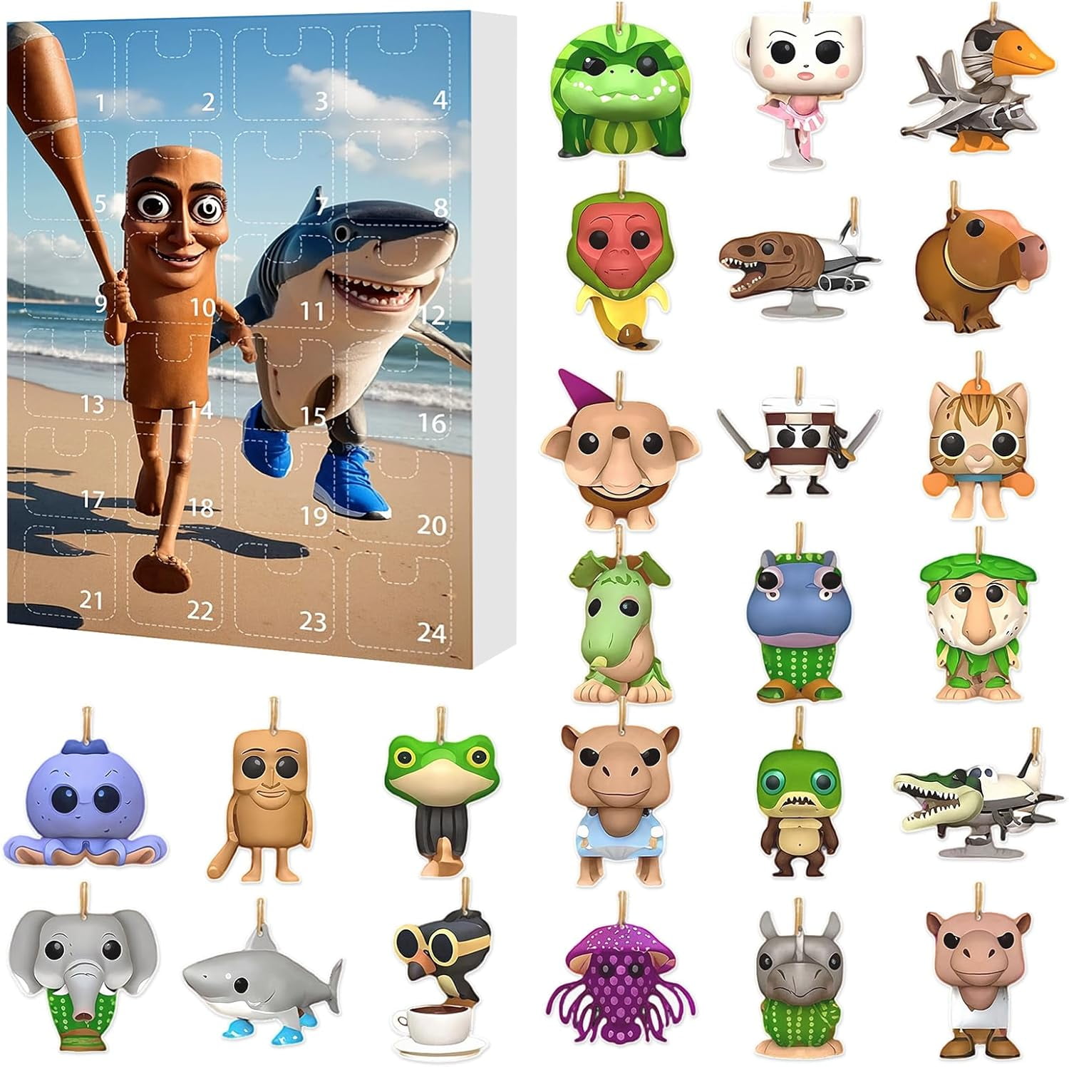 Bootesun Tung Tung Tung Advent Calendar, Italian Brainrot Figures, 24 ...