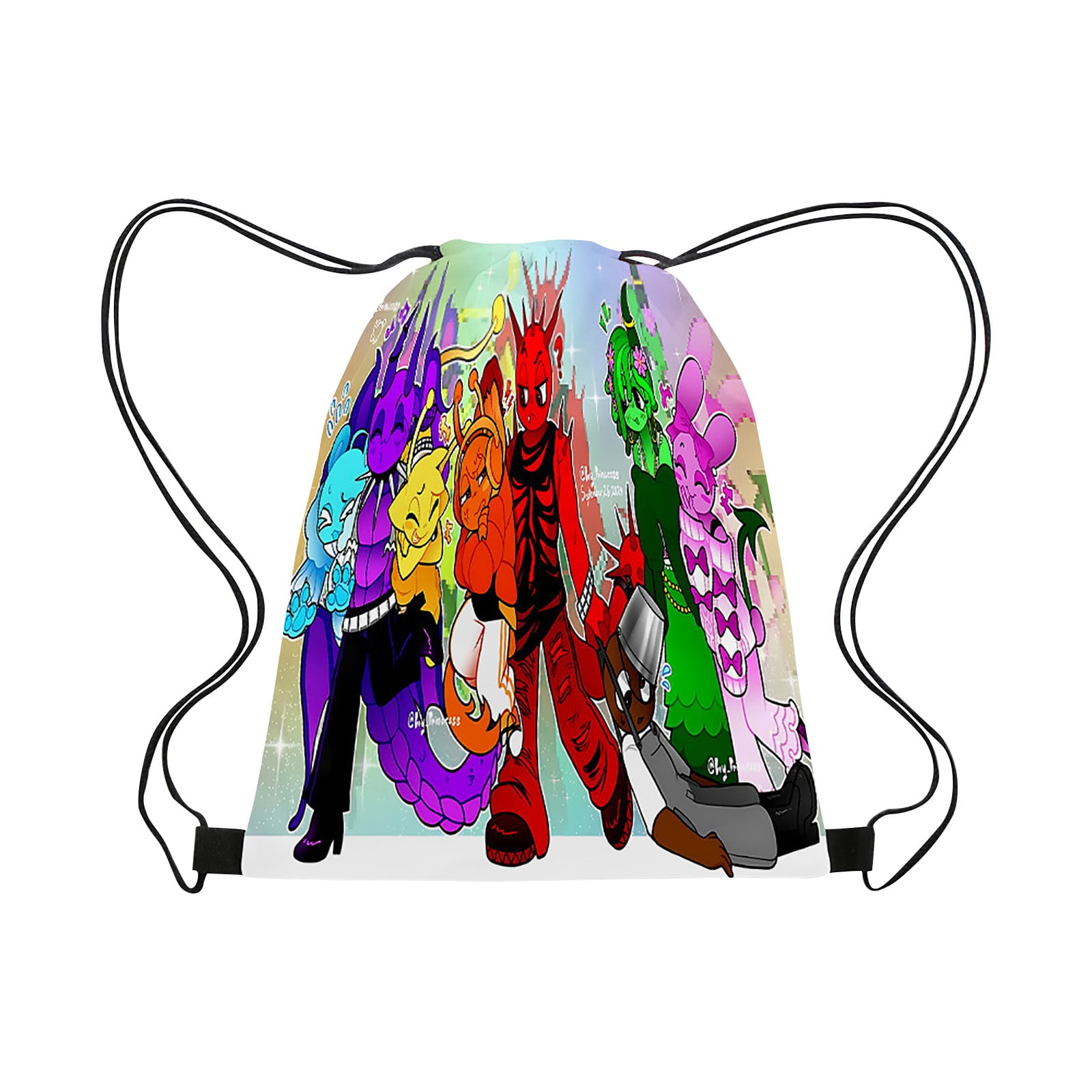 Bootesun Unique Sprunki Backpacks, Portable Drawstring Bag, Water ...