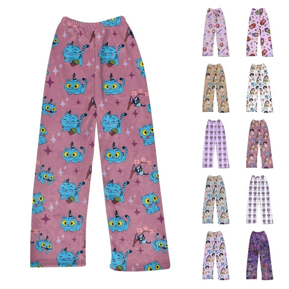 Bootesun Women’s Demon Pajama Pants, Christmas Cartoon PJ Pants, Cozy ...