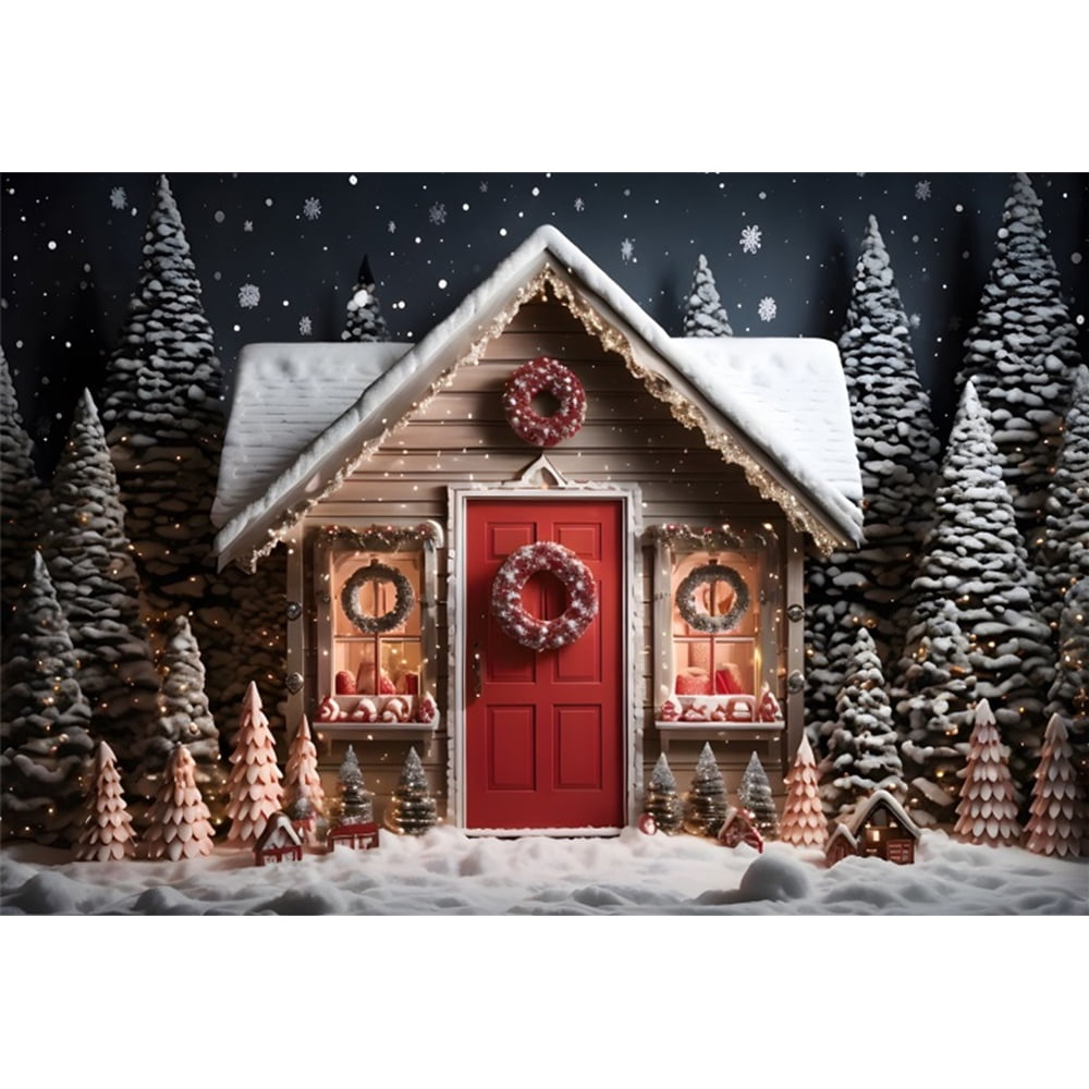 Booth Photo Background Portrait Baby Door Rustic Bear Gifts Tree Xmas ...