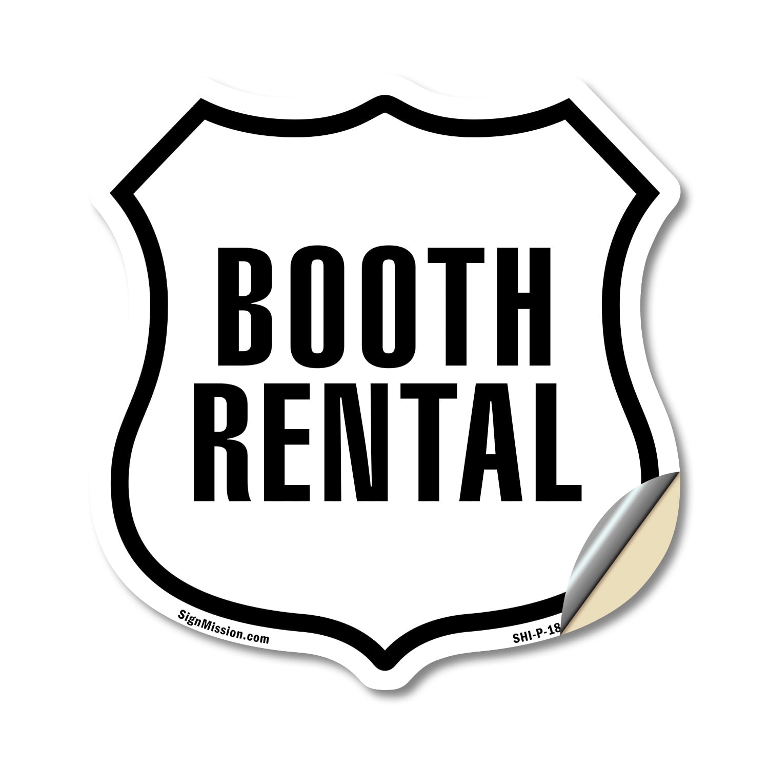 Booth Rental (2 Pack) 18 inch X 18 inch Shield Shaped Heavy Duty 3.2 ...