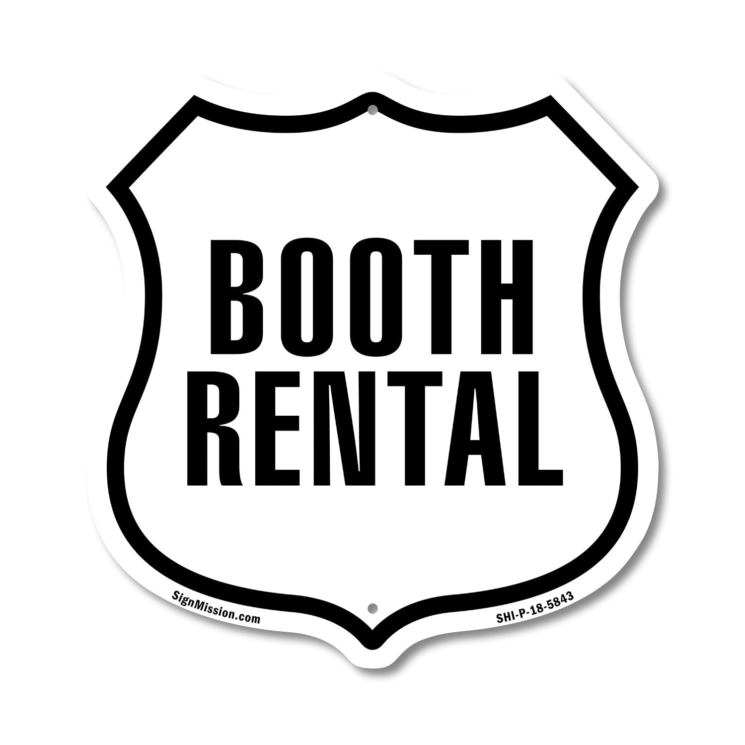 Booth Rental 6 inch X 6 inch Shield Shaped Commercial Grade Plastic ...