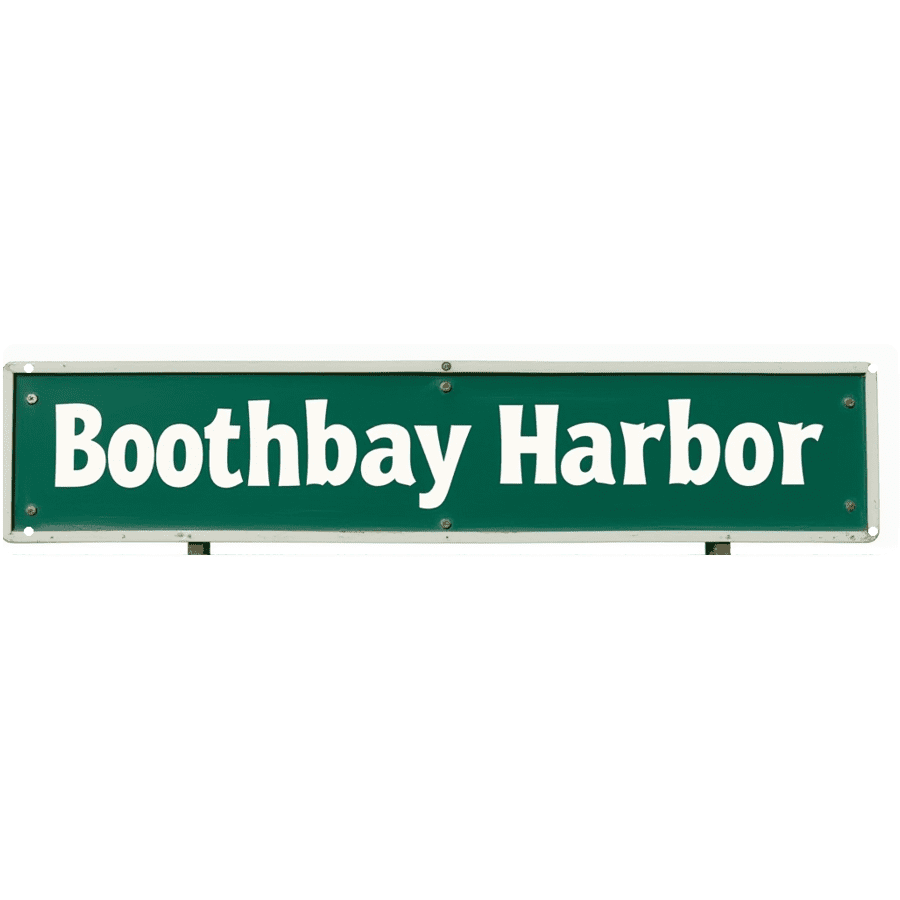 Boothbay Harbor Nautical Tin Sign - 16x4 Inches - Ideal for Marina, Man ...