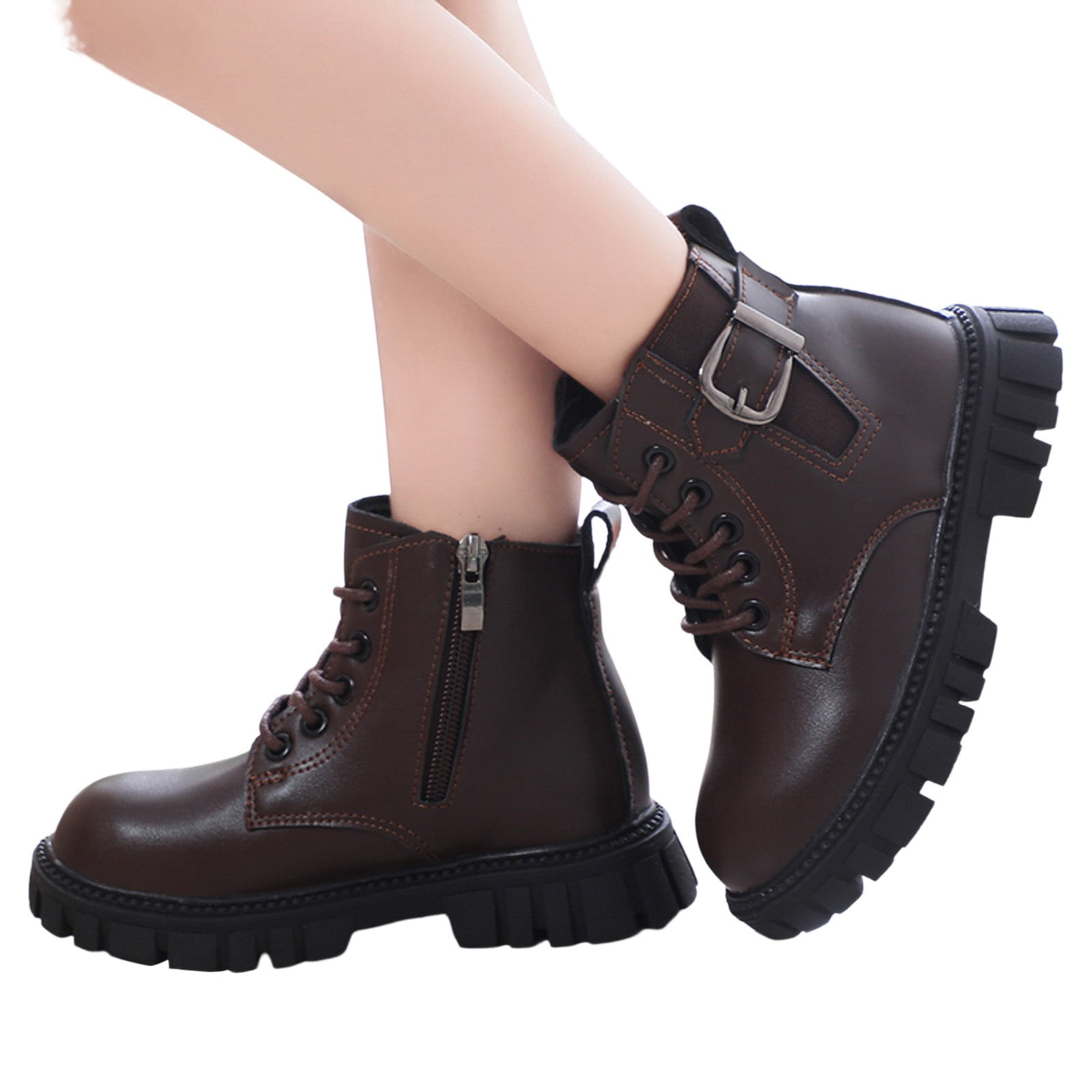 Booties Boots Children Shoes Fashion Thick Heel Soft Sole Casual ...