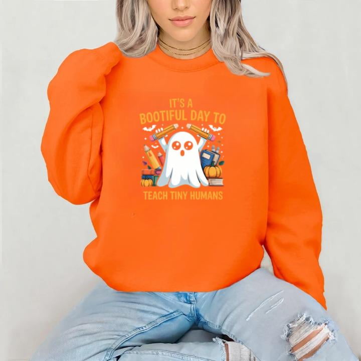 Bootiful Day To Teach Tiny Humans Halloween Teacher Creepy Graphic Gift ...